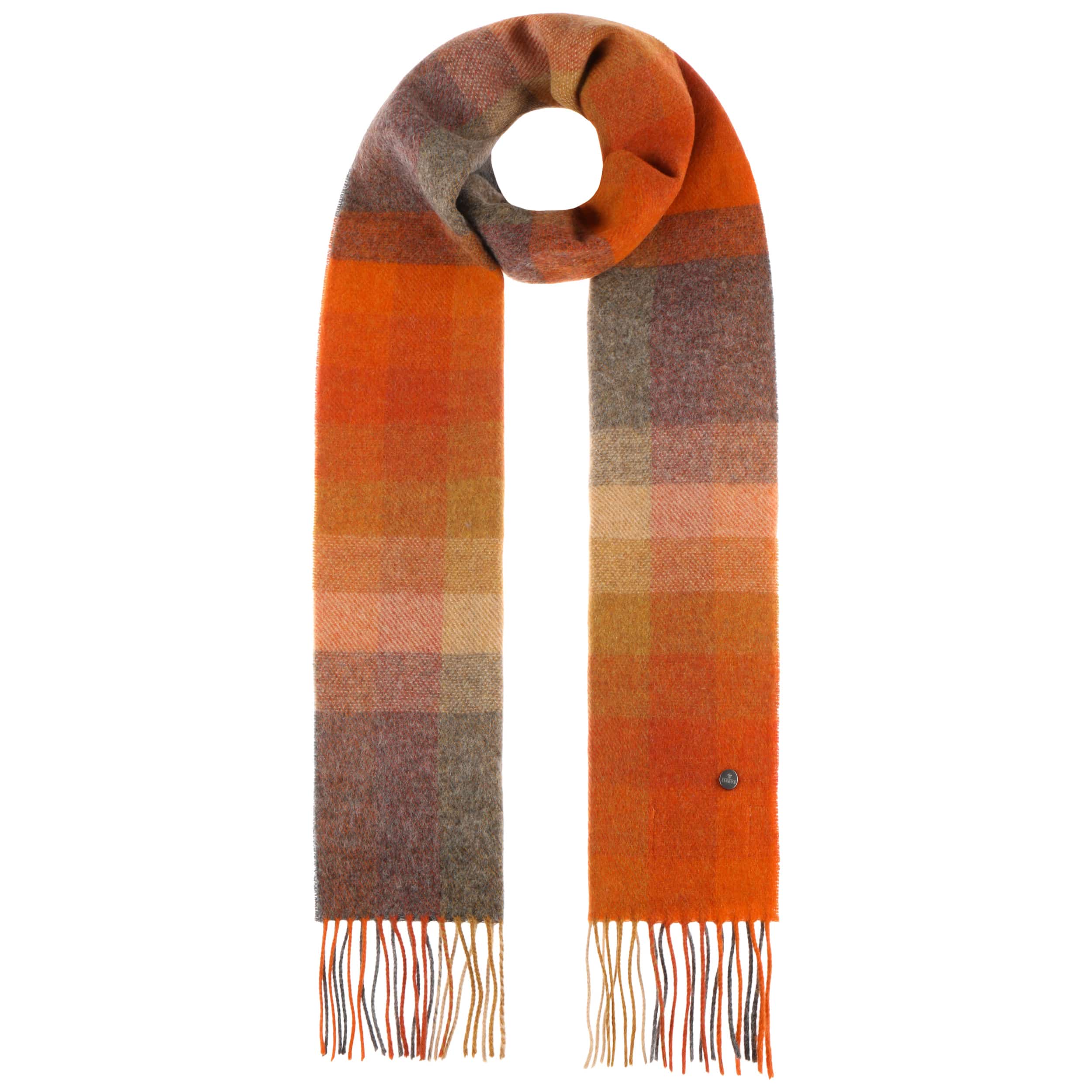 John Hanley Colour Check Wool Scarf by Lierys - £62.95