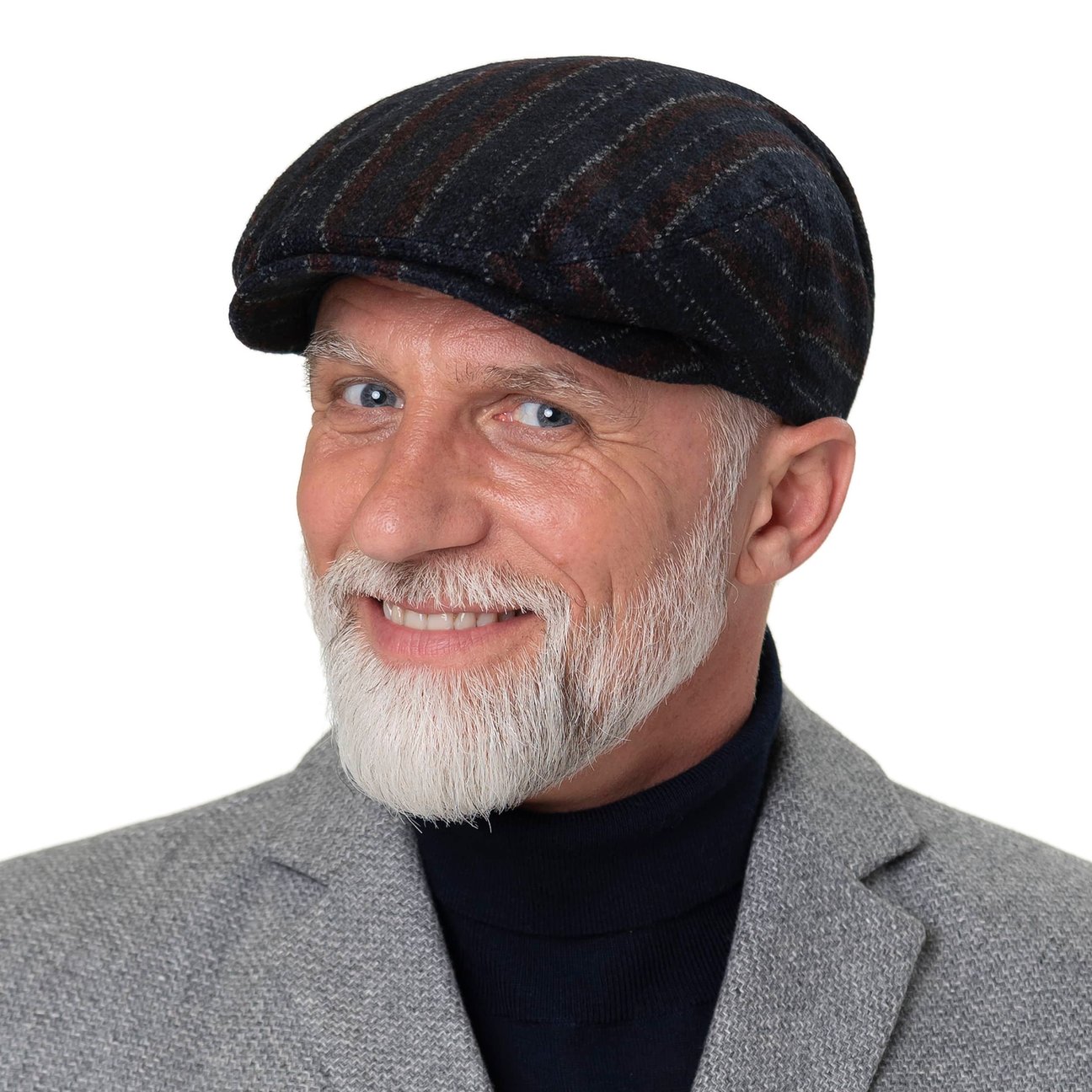 Kent Lana Stripe Flat Cap by Lierys --> Online Hat Shop in the UK ...