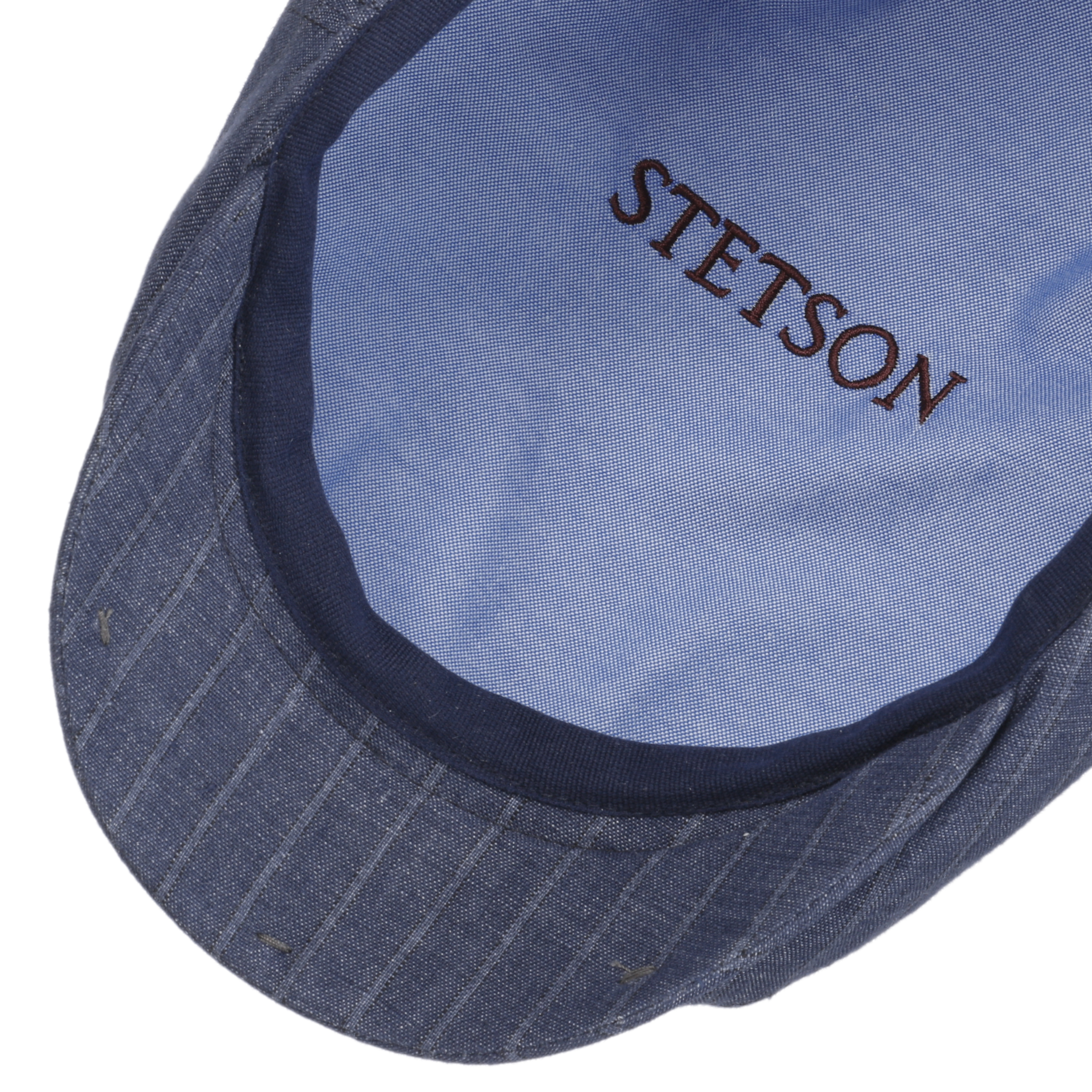 Kent Striped Linen Flat Cap by Stetson --> Shop Hats, Beanies & Caps ...