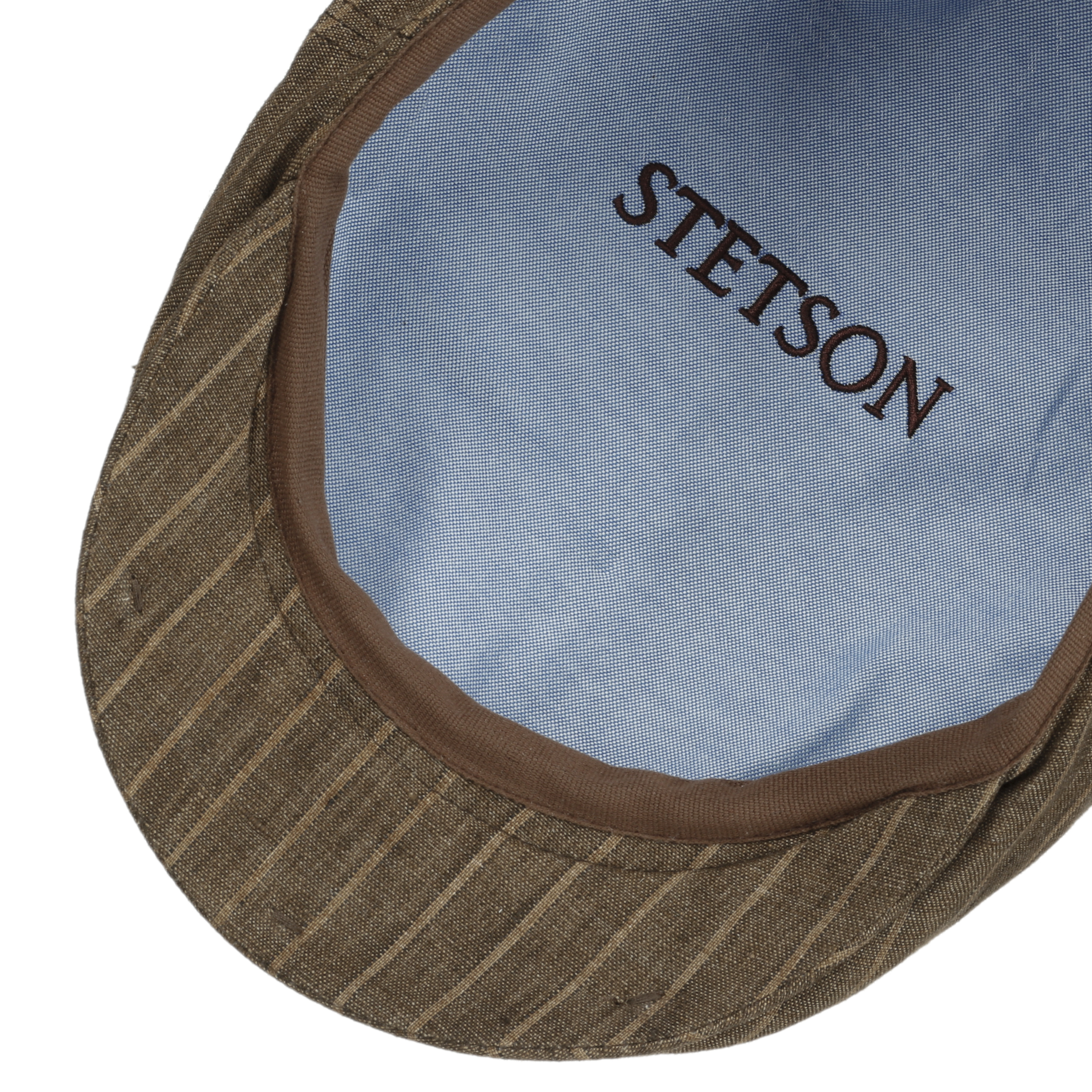 Kent Striped Linen Flat Cap by Stetson --> Shop Hats, Beanies & Caps ...