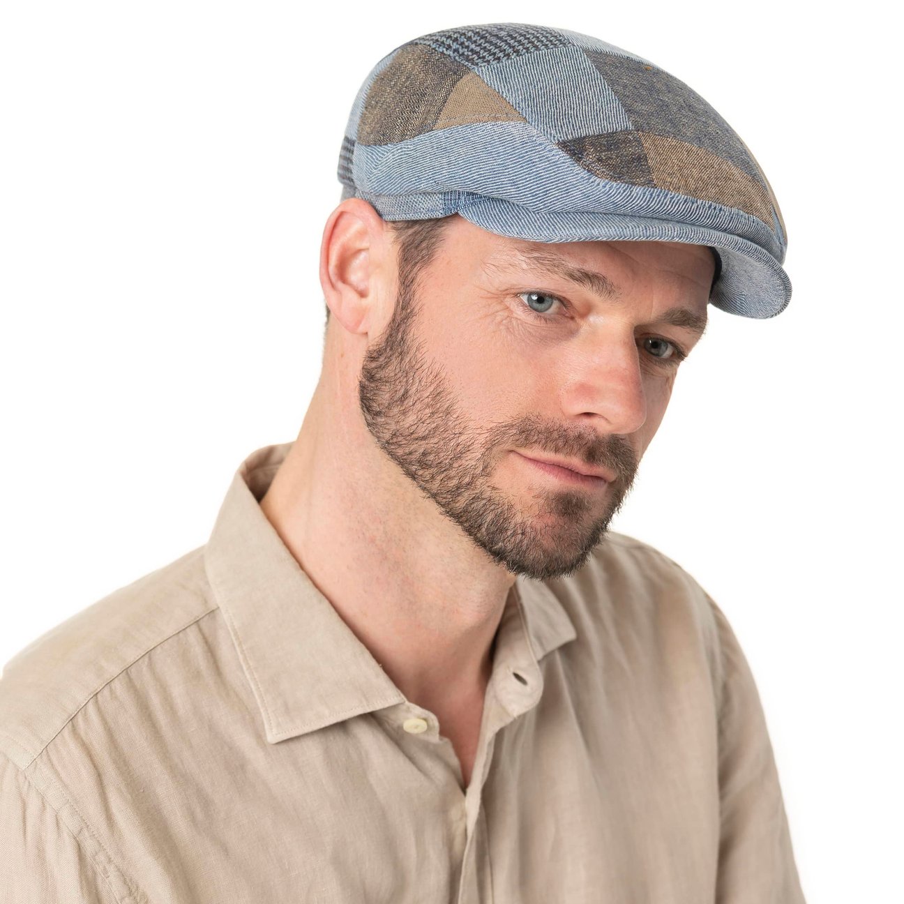 Laughlin Driver Patchwork Flat Cap by Stetson - £89.00