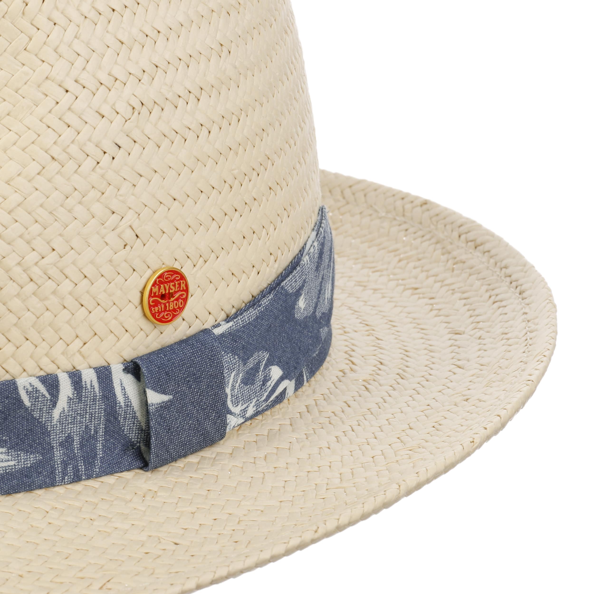 Leaves Band Trilby Straw Hat by Mayser - £55.75