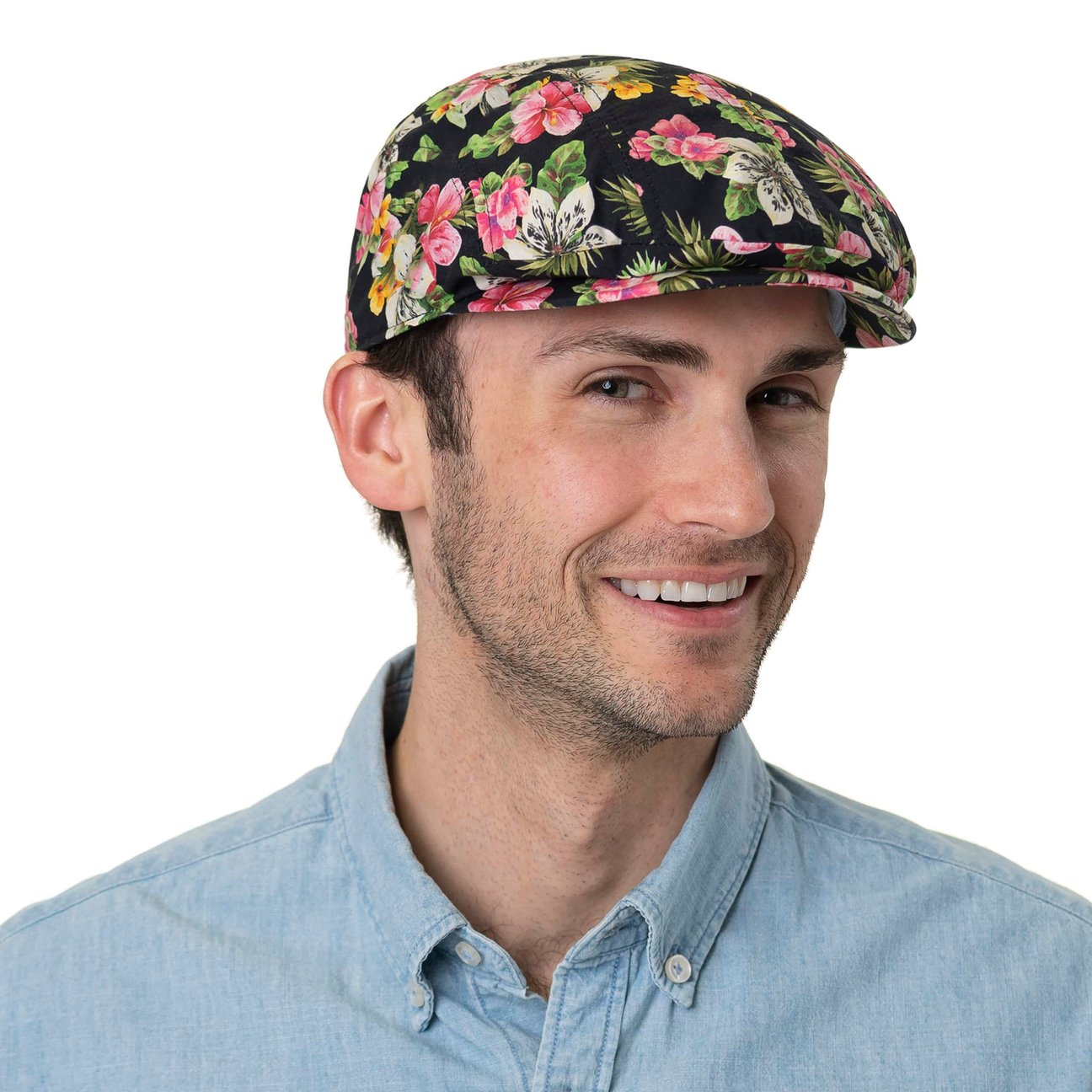 Lightweight Flower Mix Flat Cap by Stetson - £59.00