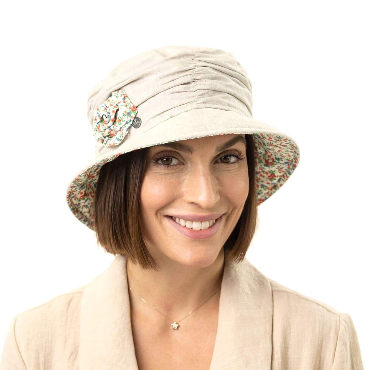 Linella Flower Cloth Hat by Lierys - £62.95