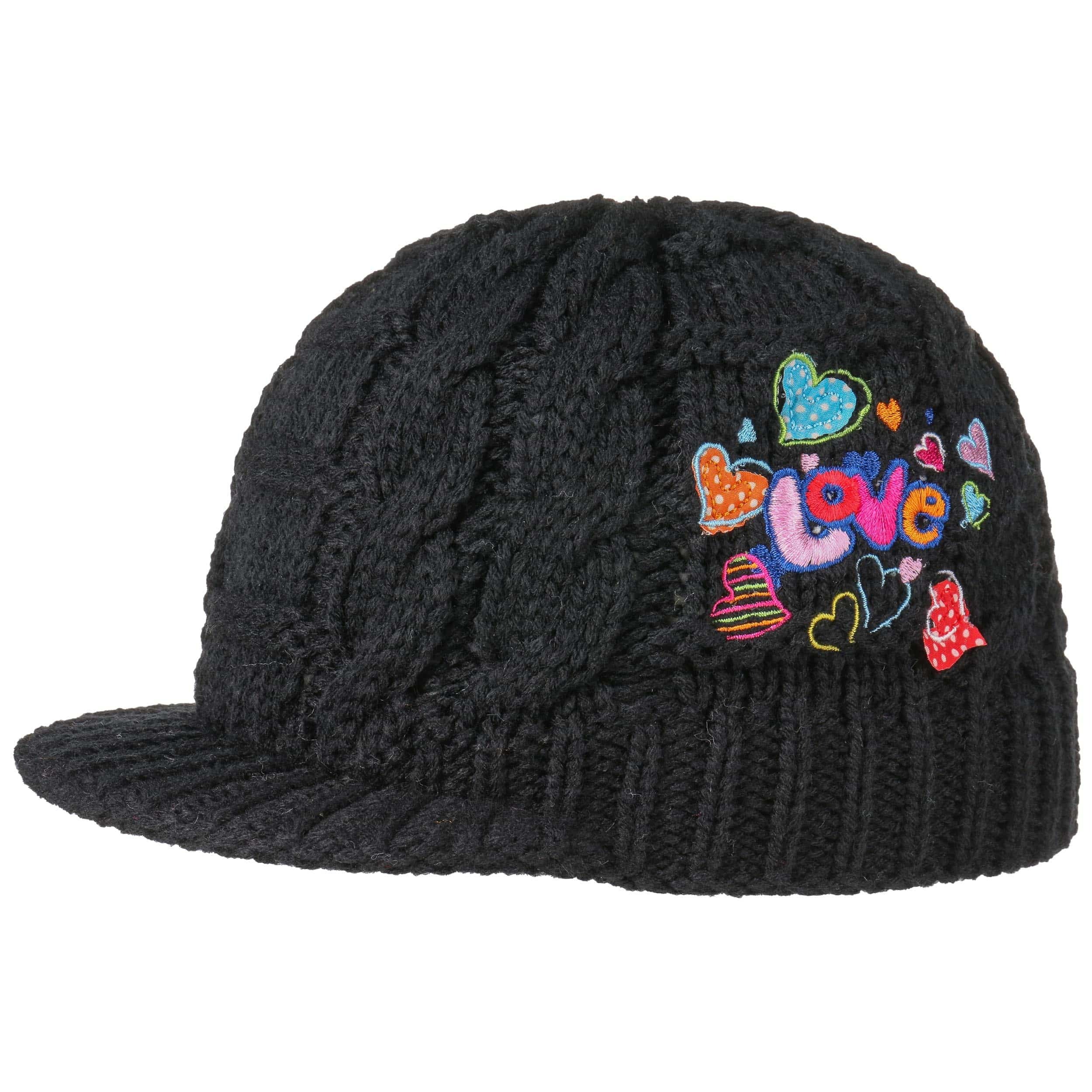 Love Knit Hat with Peak --> Shop Hats, Beanies & Caps online Hatshopping