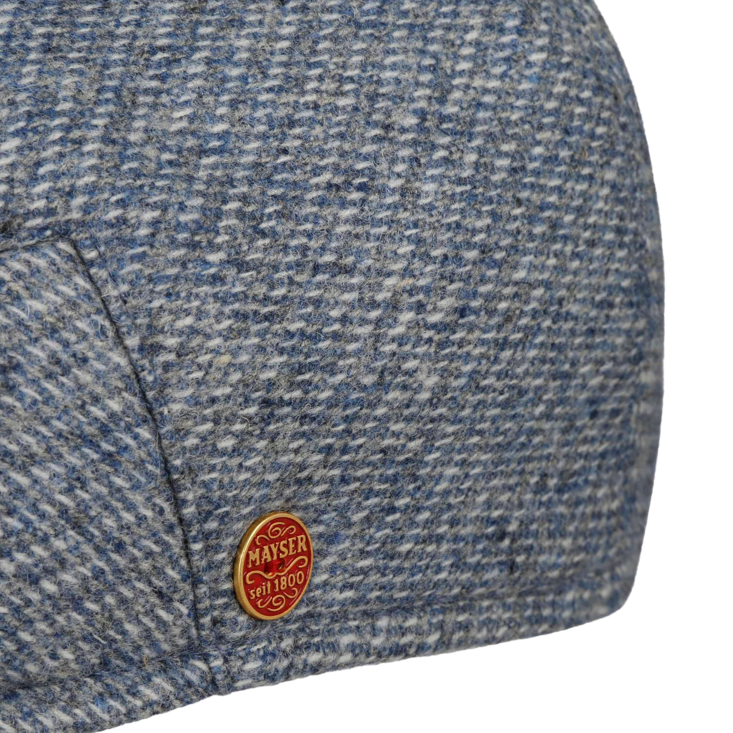 Merlino Check Flat Cap with Ear Flaps by Mayser - £97.95