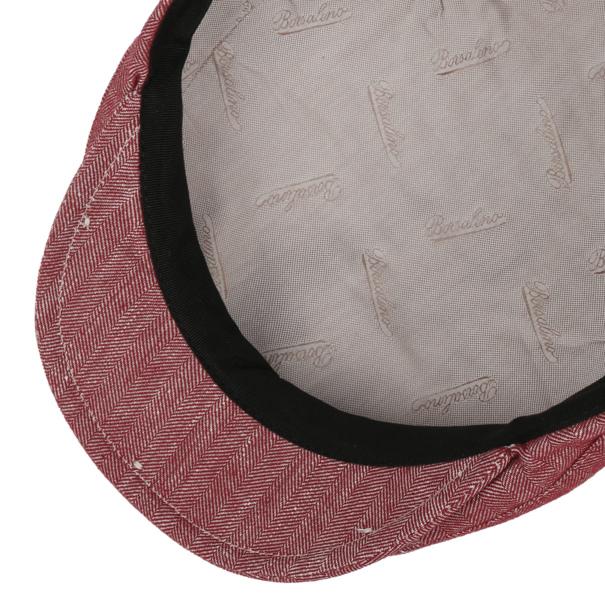 New Herringbone Linen Flat Cap by Borsalino - £82.65
