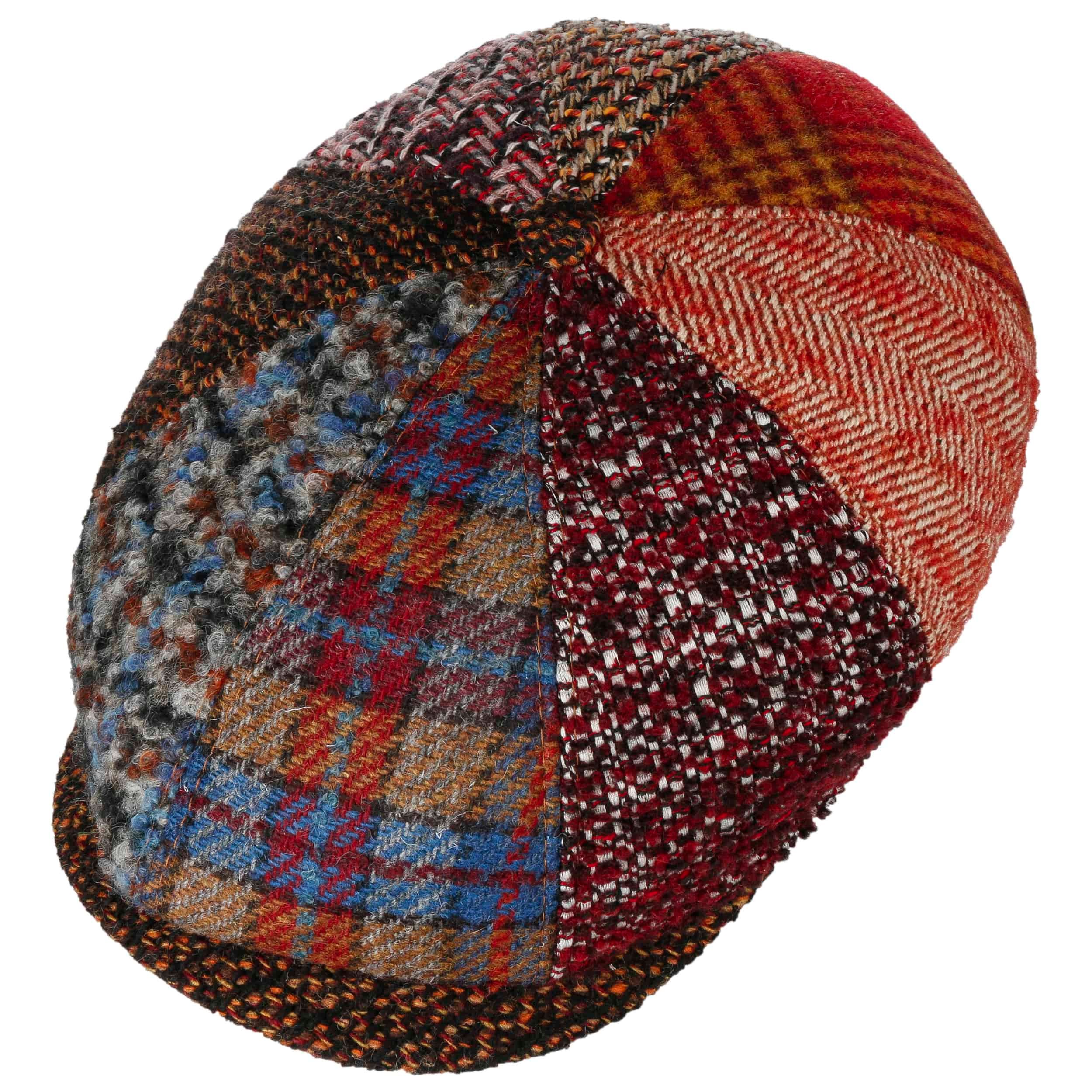 New Wool Patchwork Flat Cap by Lierys Gold - £76.95