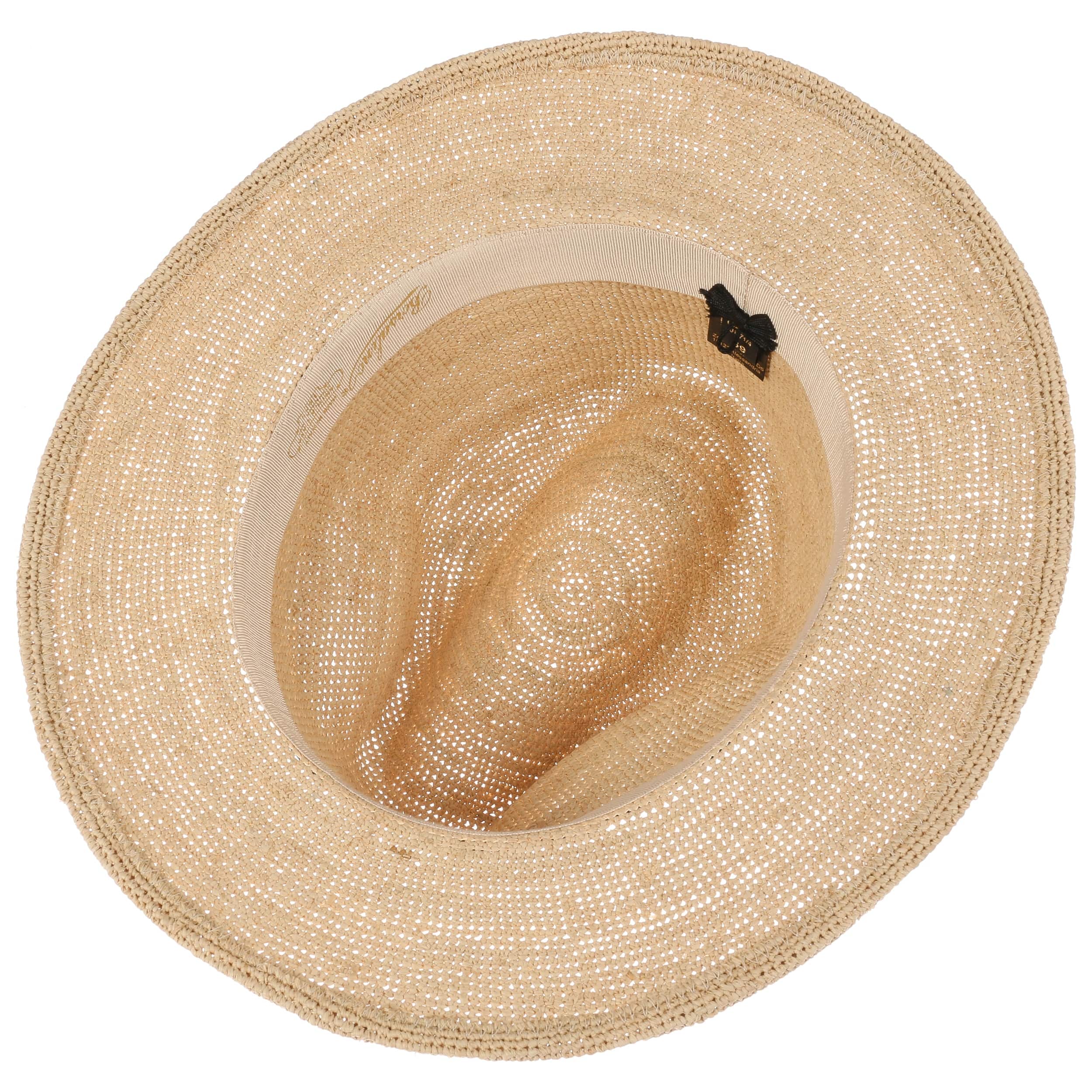 Packable Crochet Straw Hat by Borsalino - £245.95