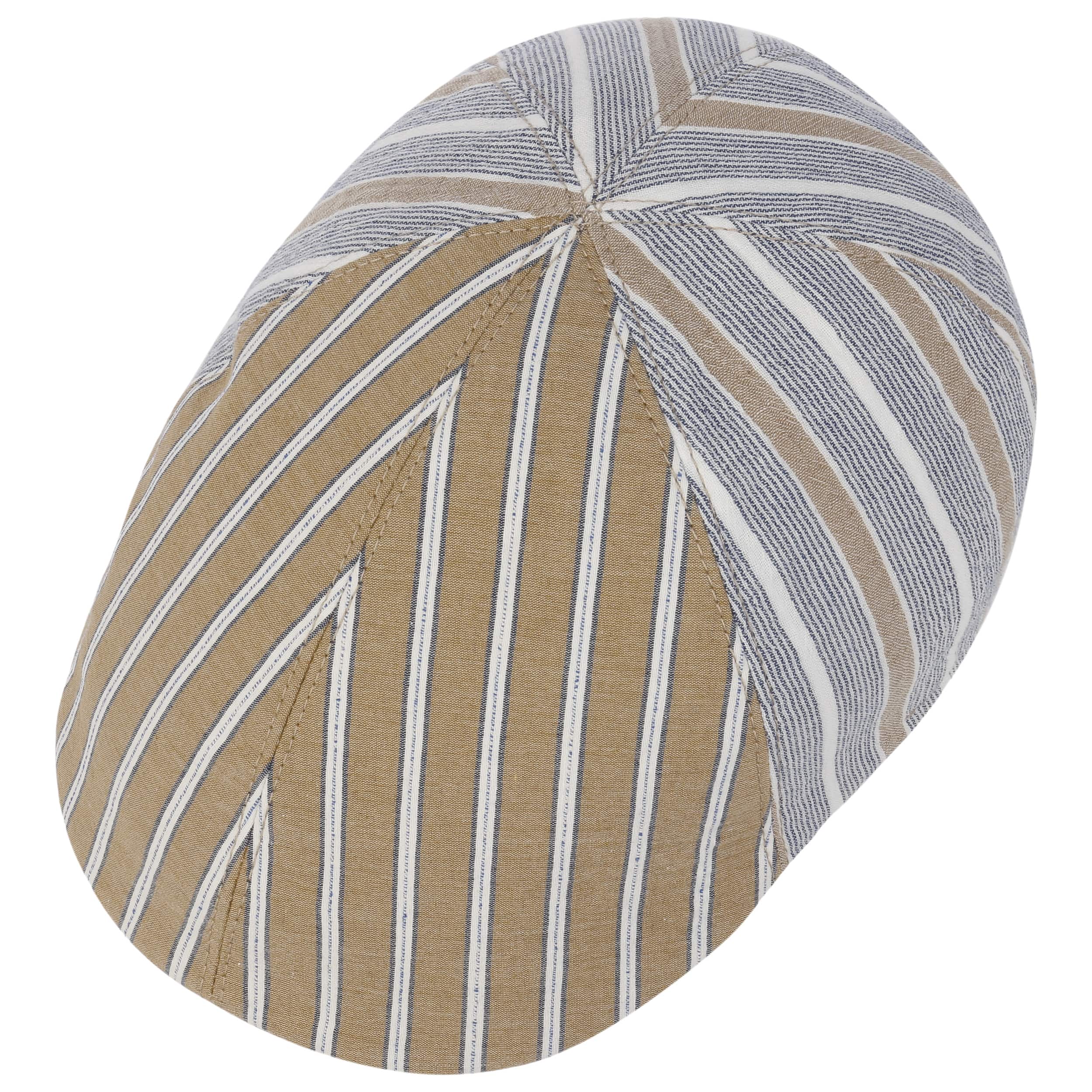 Paddy Two Stripes Cotton Flat Cap by Mayser - £81.95