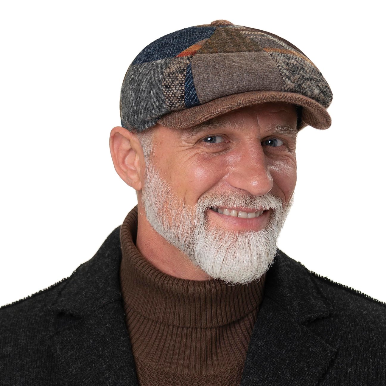 Rafterson 8 Panel Patchwork Flat Cap by Lierys - £71.95