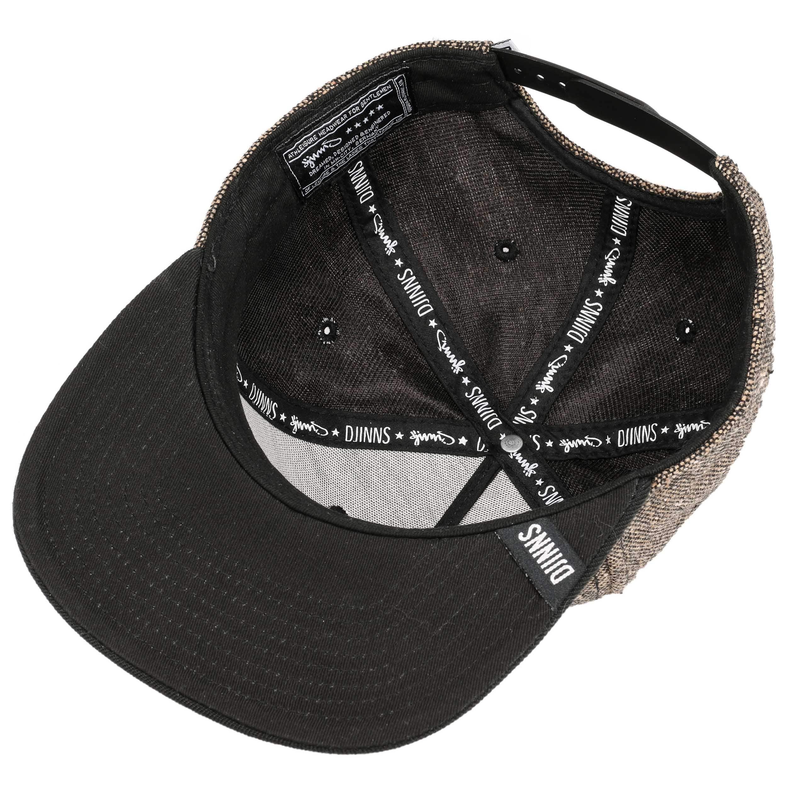 Rubber Tweed Flat Brim Cap by Djinns - £26.95