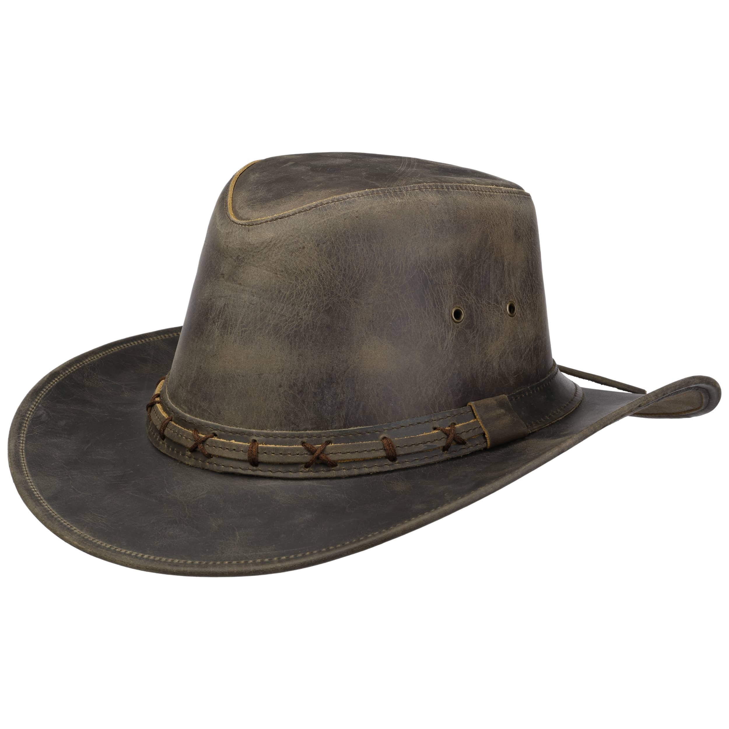 Shapeable Leather Hat with UV Protection by Conner - £97.95