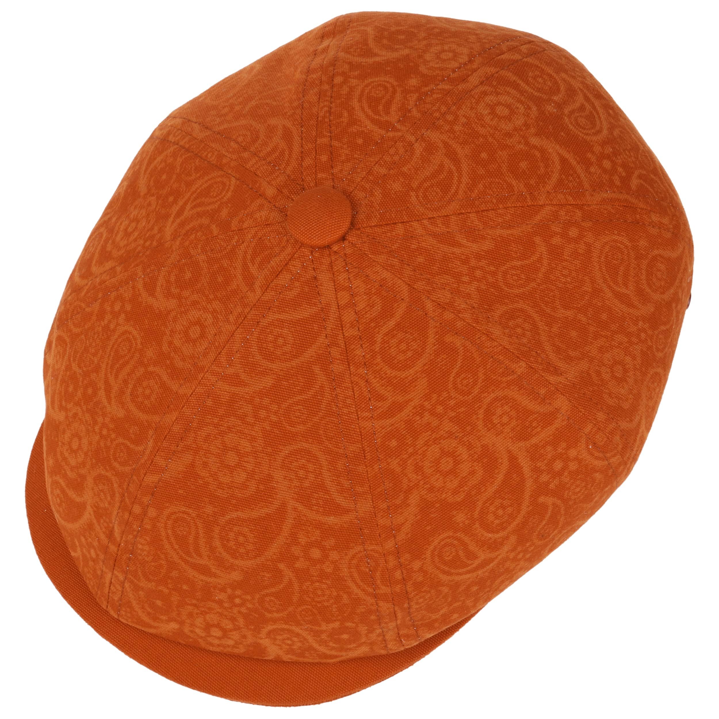 Shelby Orange Flat Cap by Alfonso D’Este - £80.95