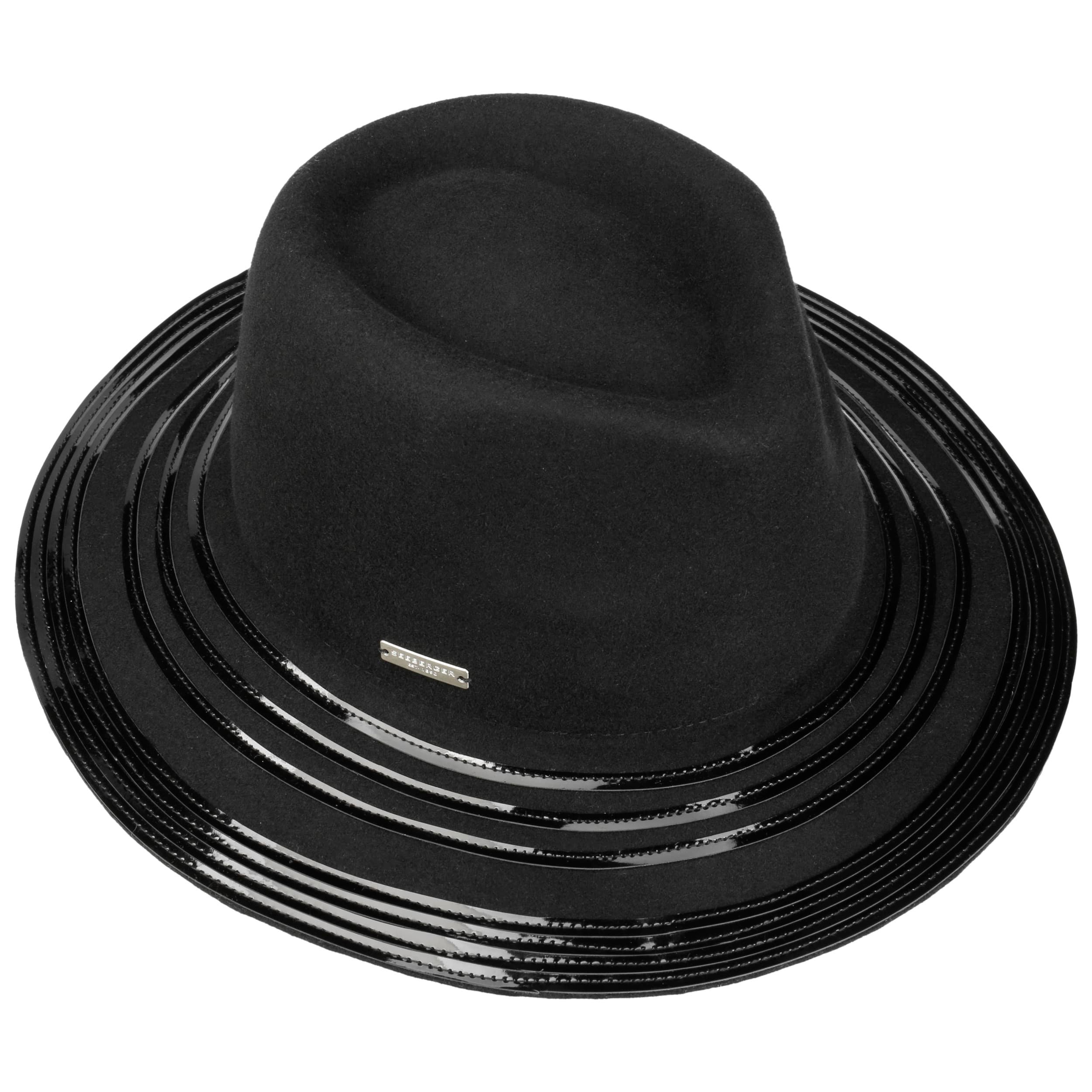 Shiny Details Fedora Wool Hat by Seeberger - £89.95