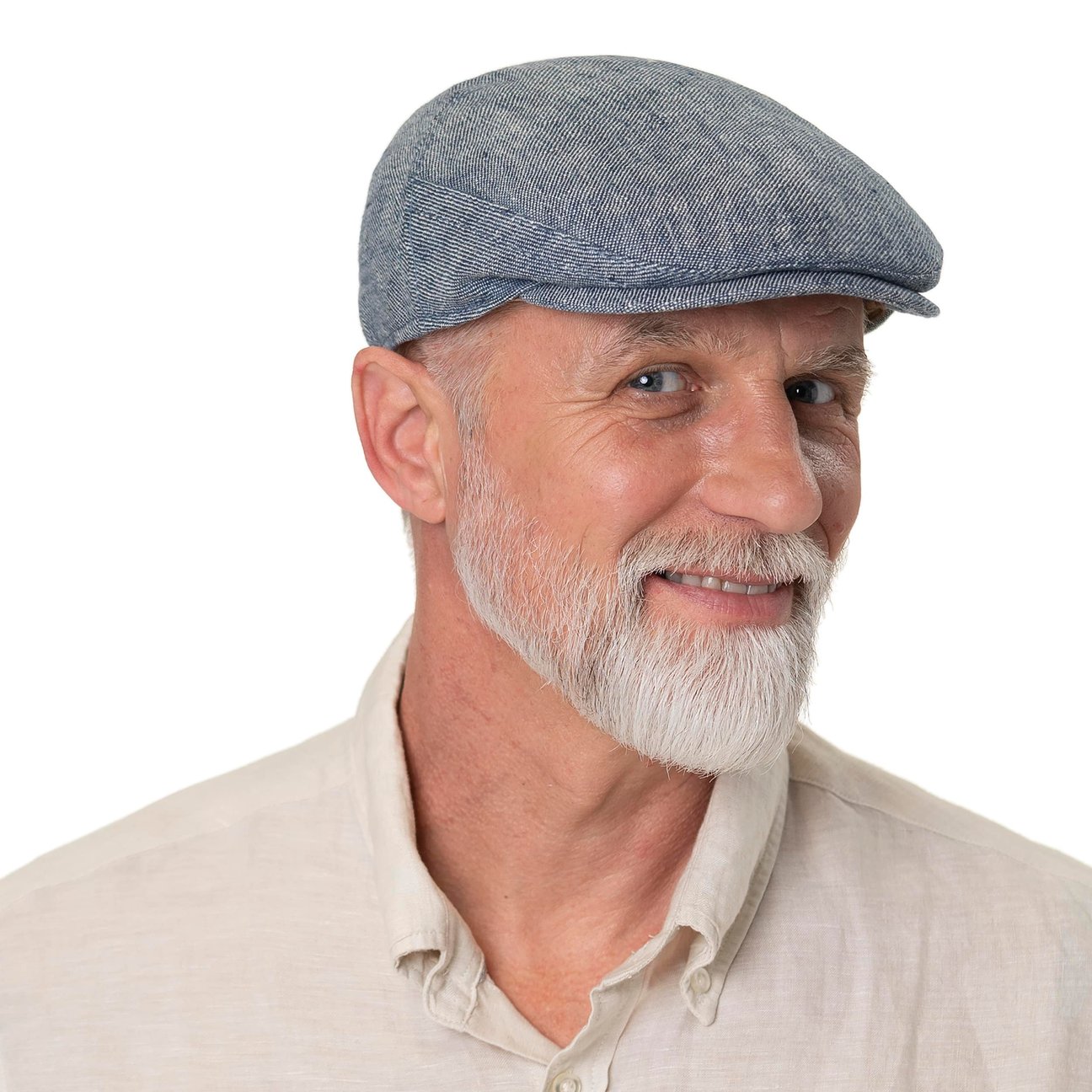 Summer Linen Driver Flat Cap by Stetson - £129.00