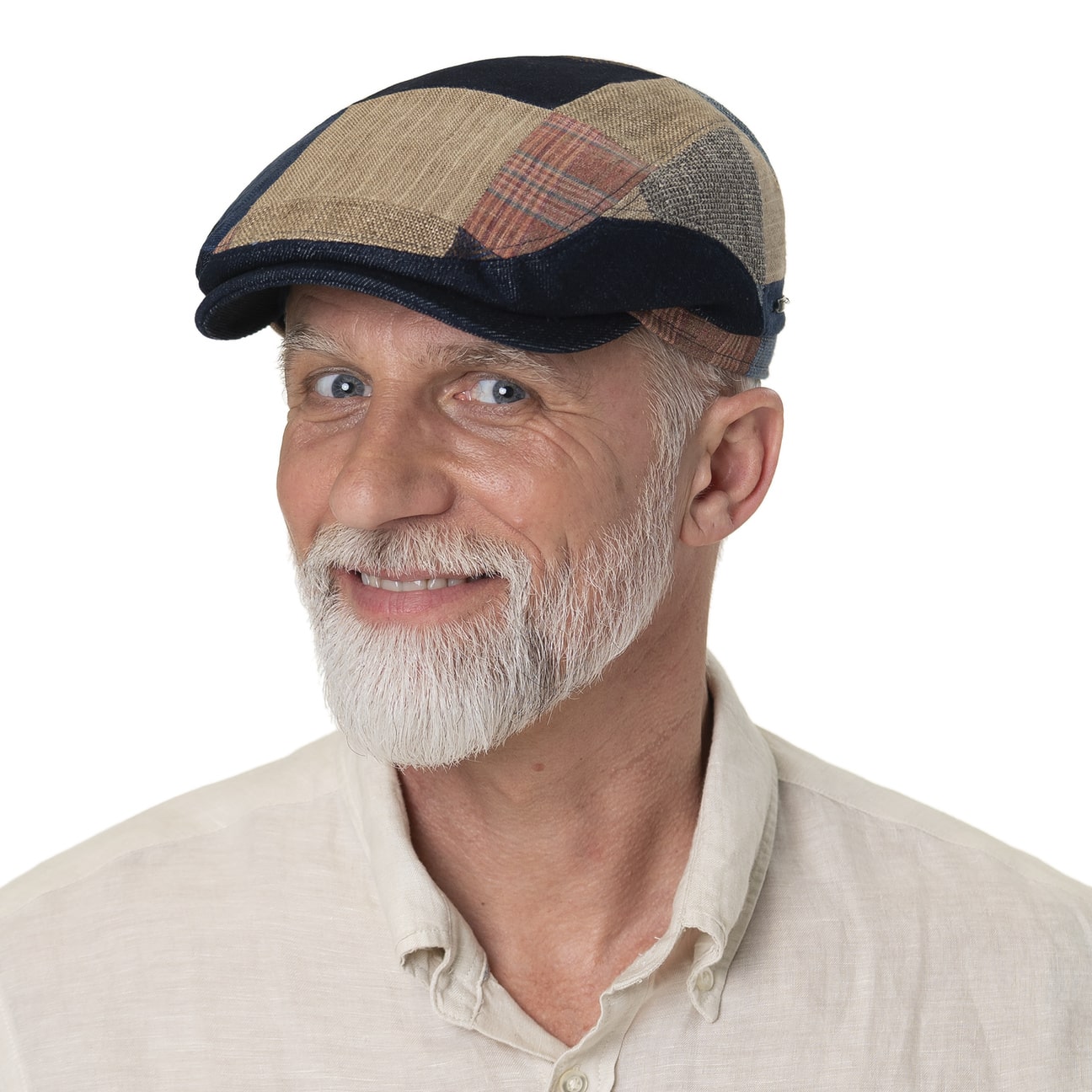 Summer Patchwork Driver Flat Cap by Stetson - £61.60