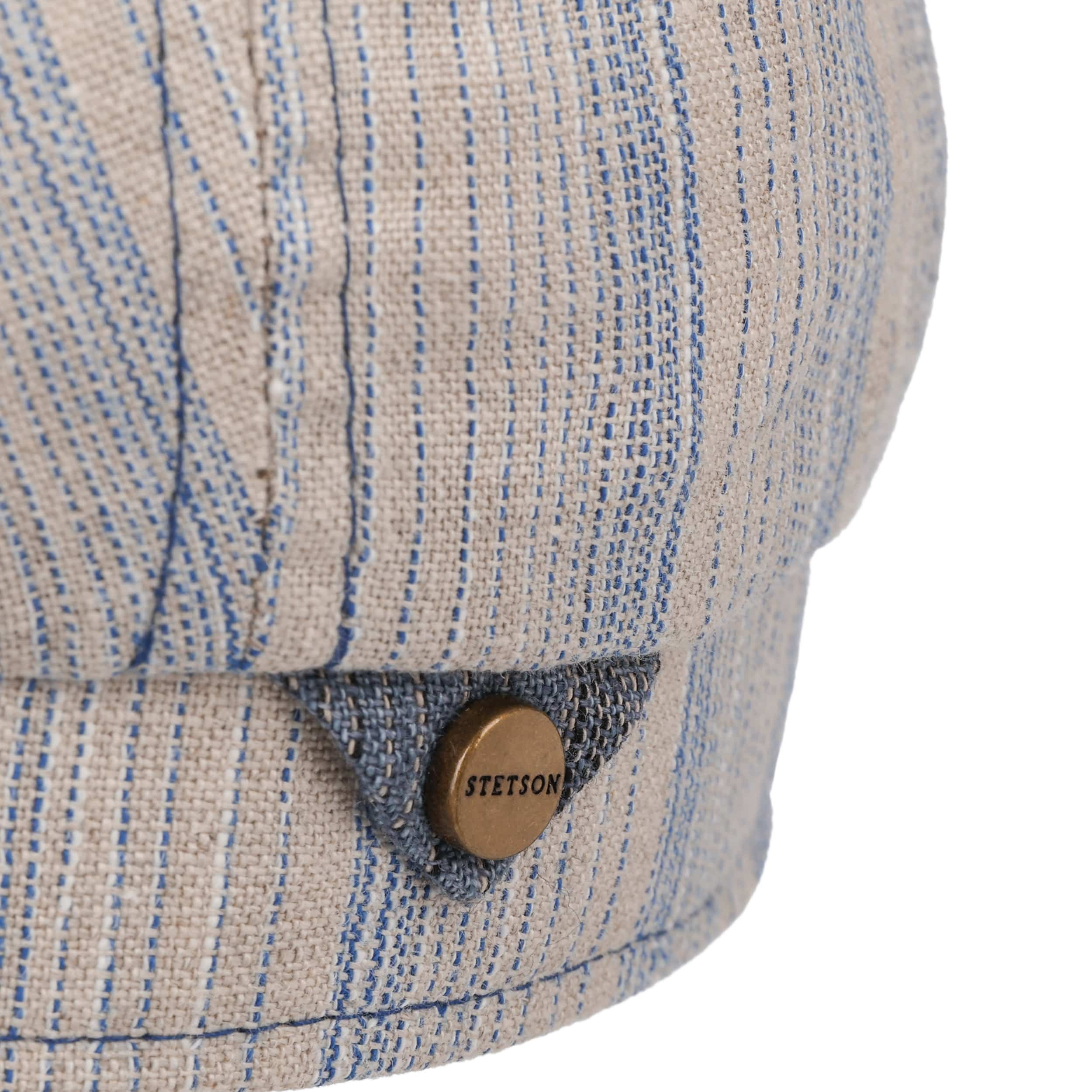 Tesrick Stripe Linen Flat Cap by Stetson --> Online Hat Shop in the UK ...
