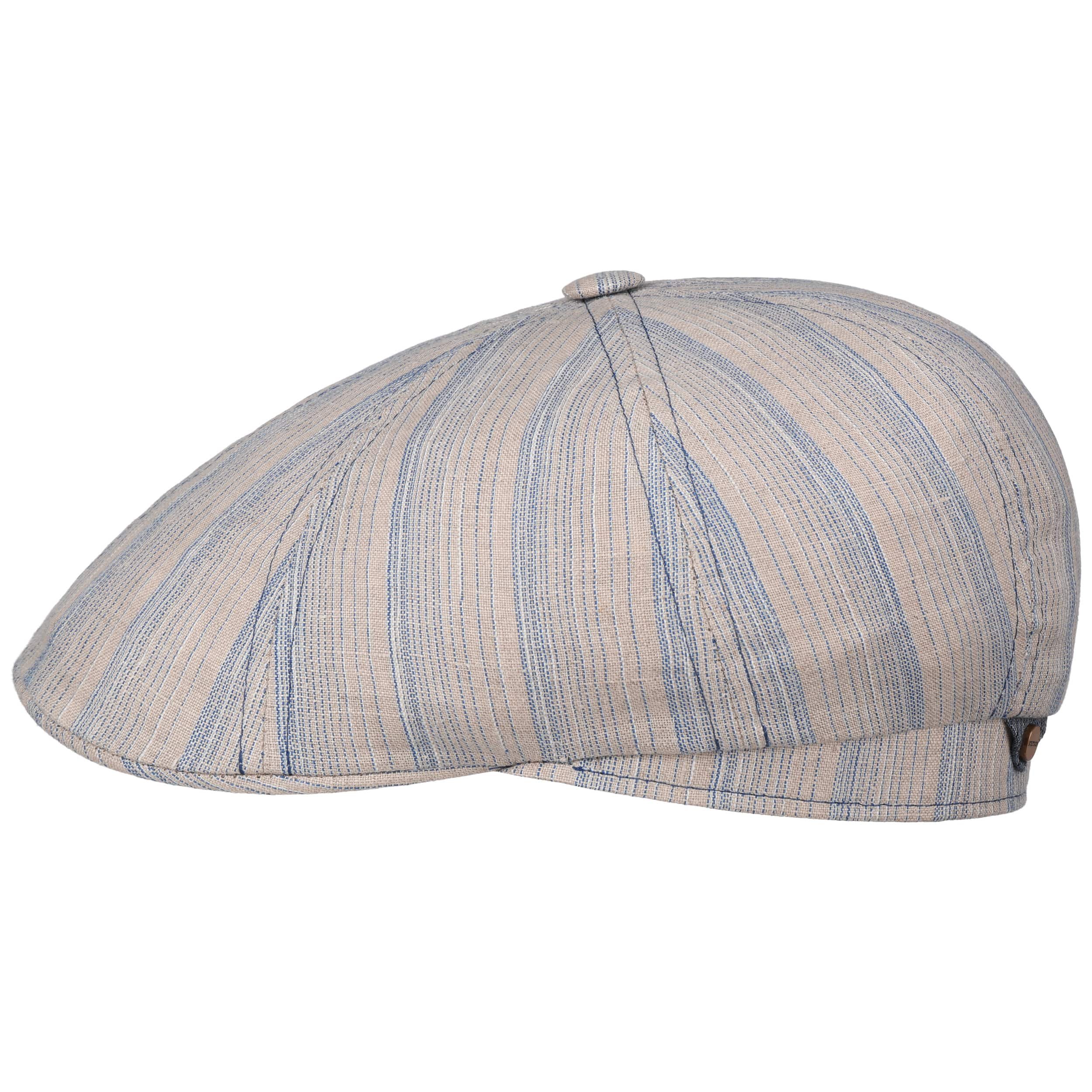 Tesrick Stripe Linen Flat Cap by Stetson --> Online Hat Shop in the UK ...
