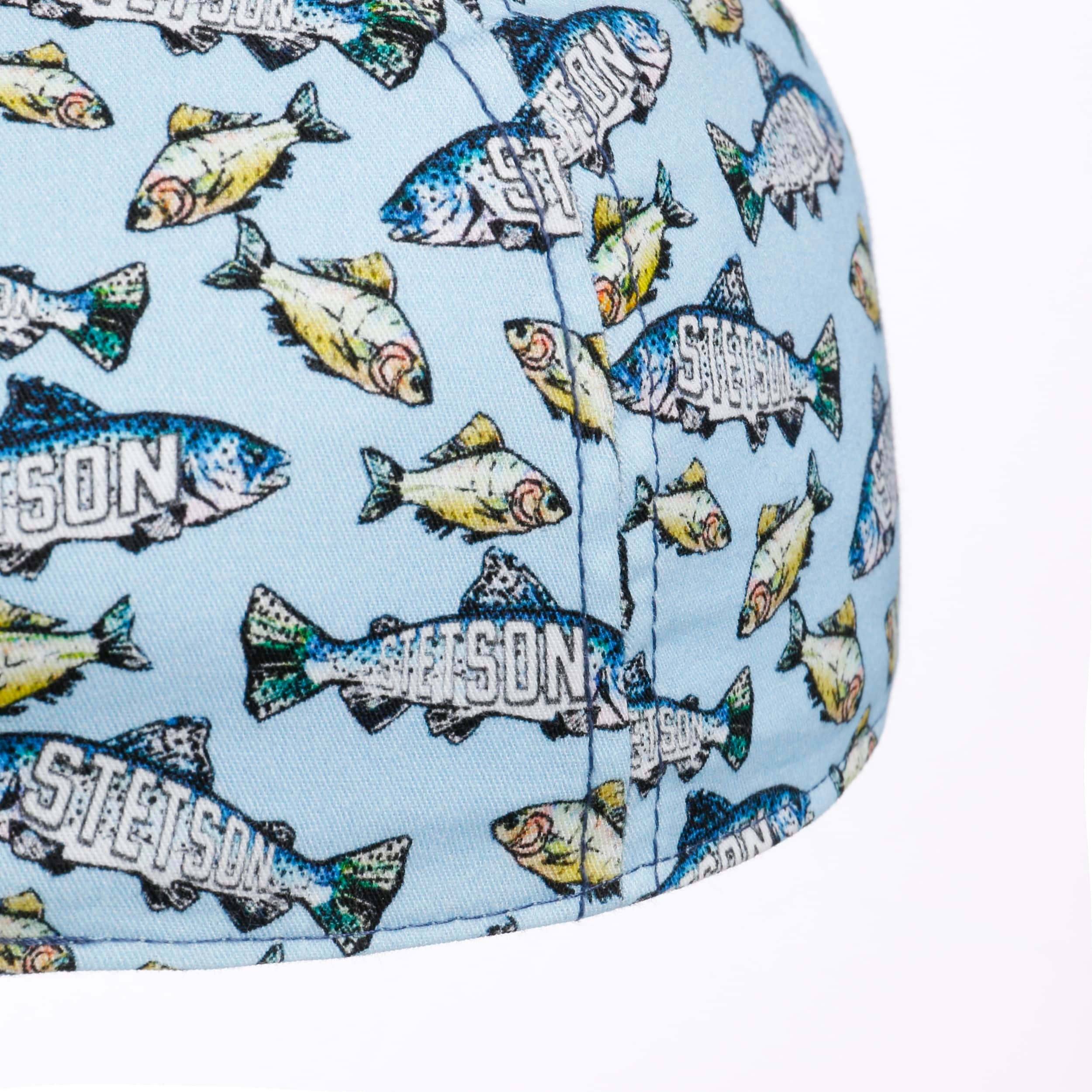 Texas Allover Fish Flat Cap by Stetson - £69.00