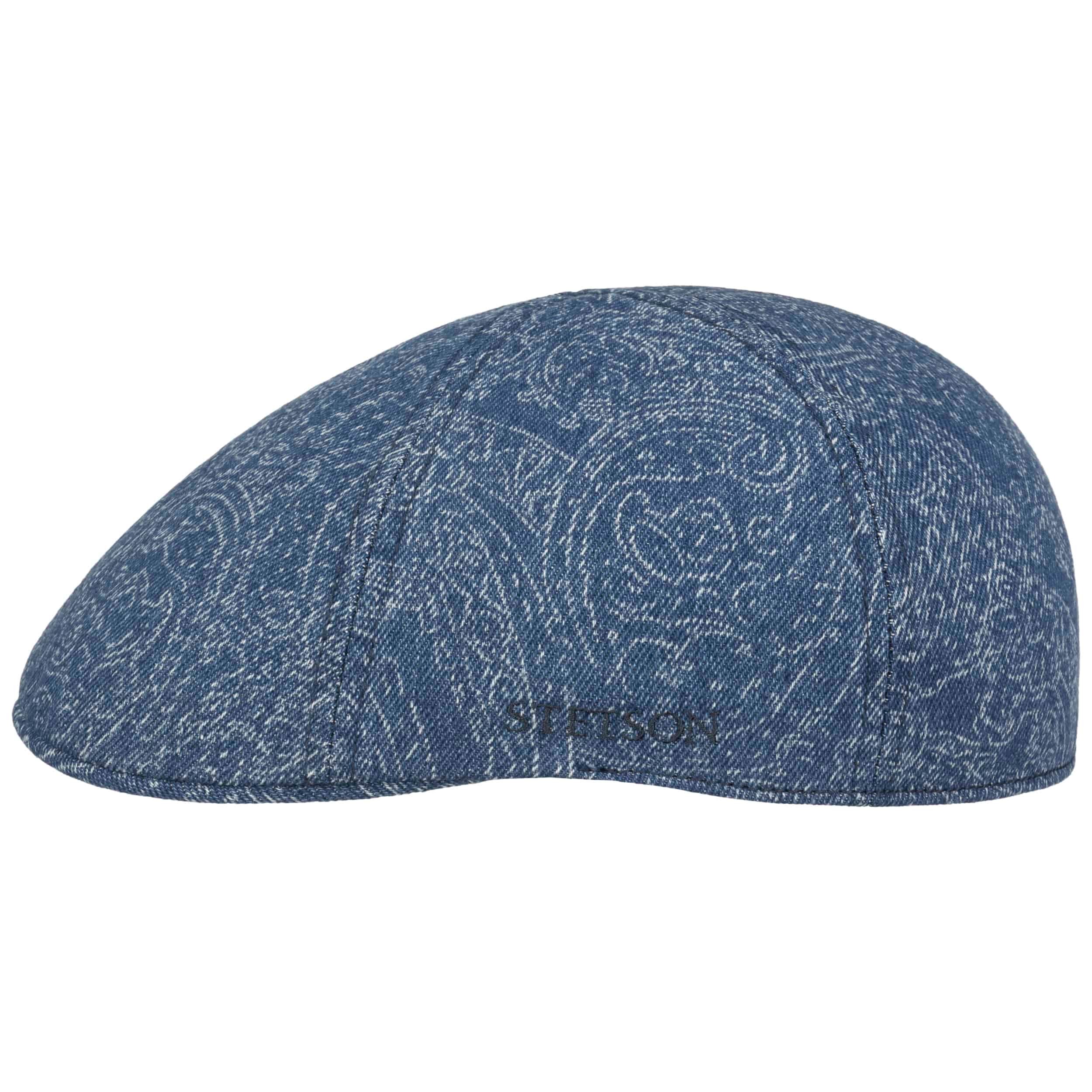 Texas Denim Paisley Flat Cap by Stetson - £59.00