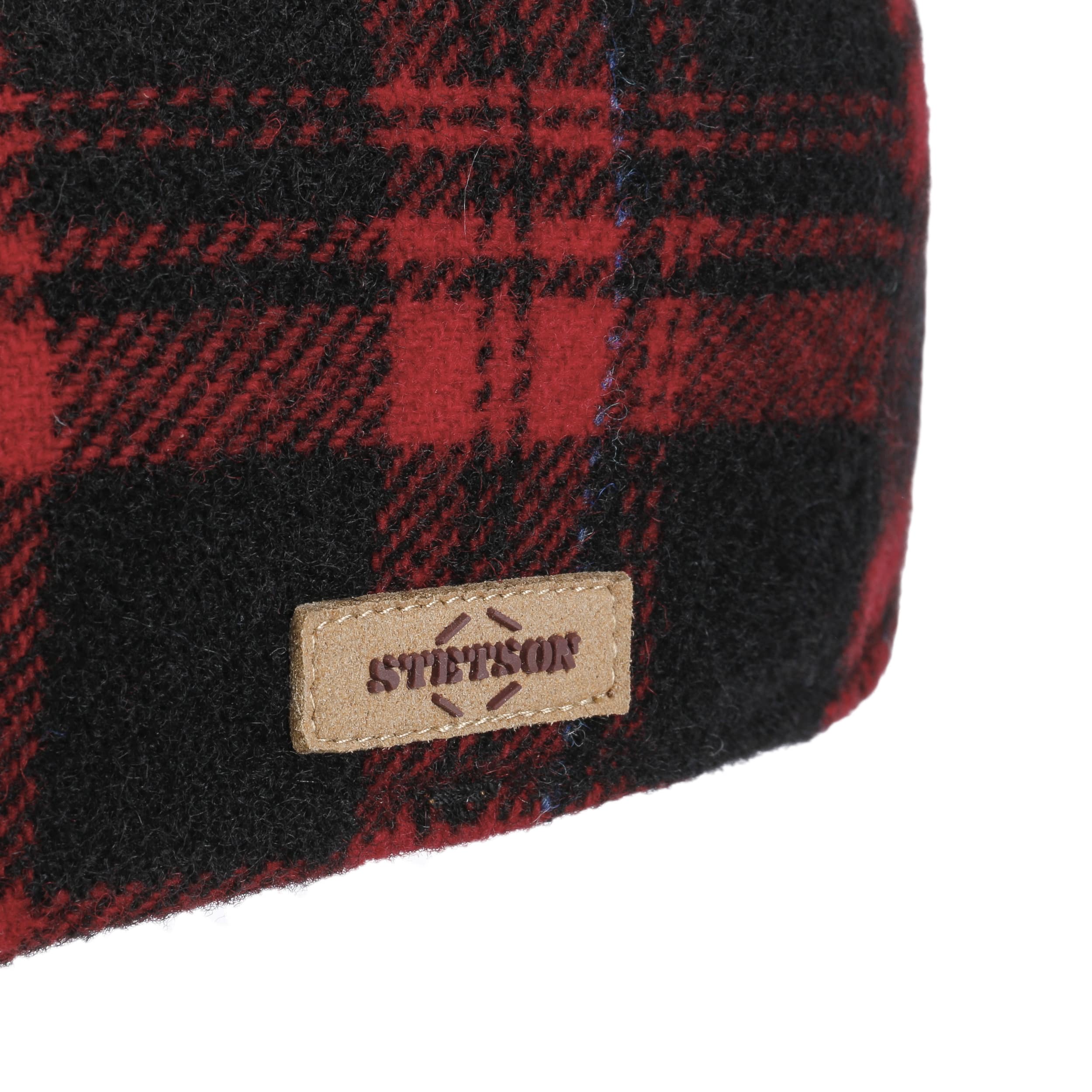 Texas Shadow Plaid Flat Cap by Stetson - £99.00