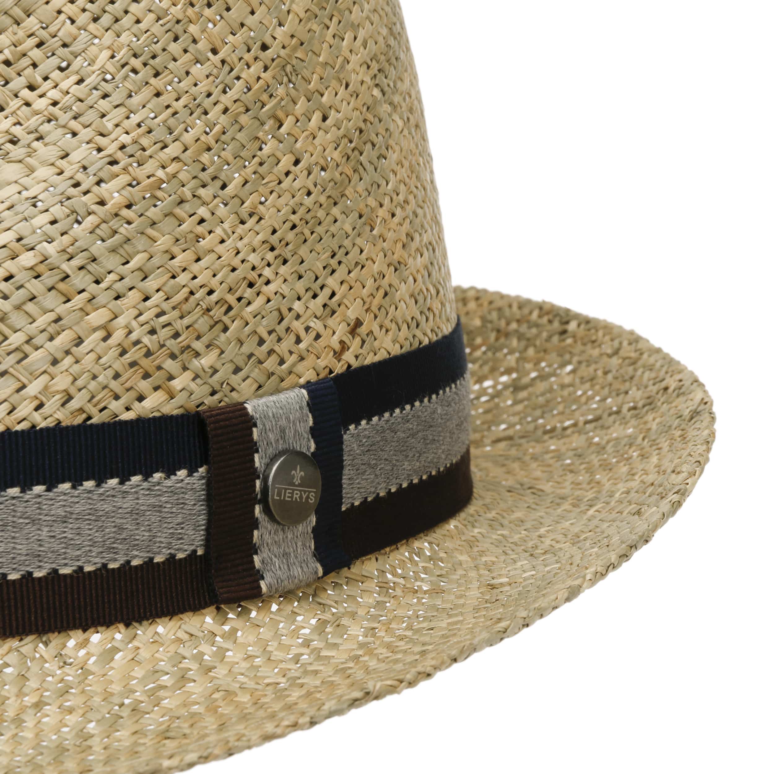 Tricolour Band Trilby Straw Hat by Lierys - £67.95