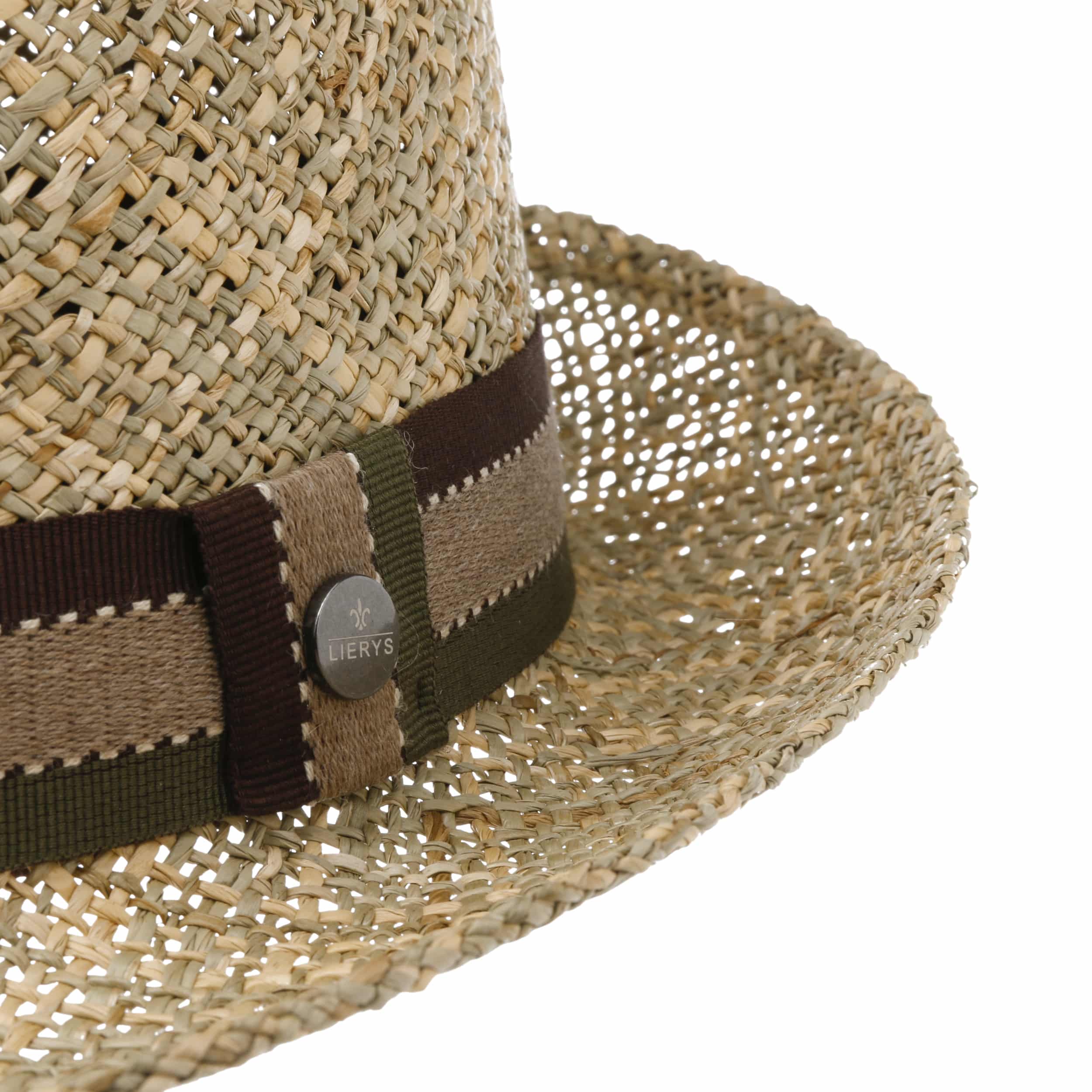 Tricolour Band Trilby Straw Hat by Lierys - £67.95
