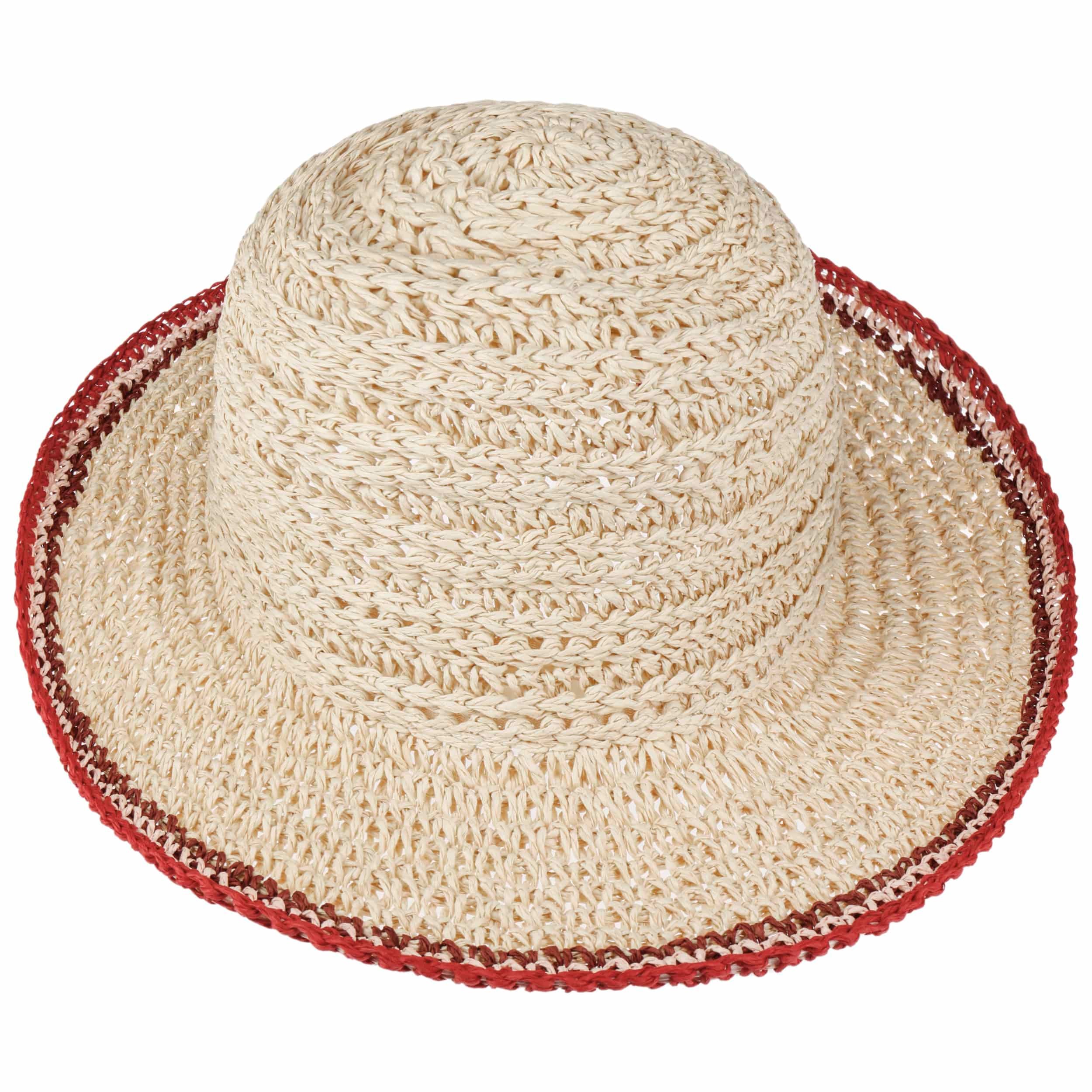 Tricolour Edge Straw Hat by Lipodo - £28.95