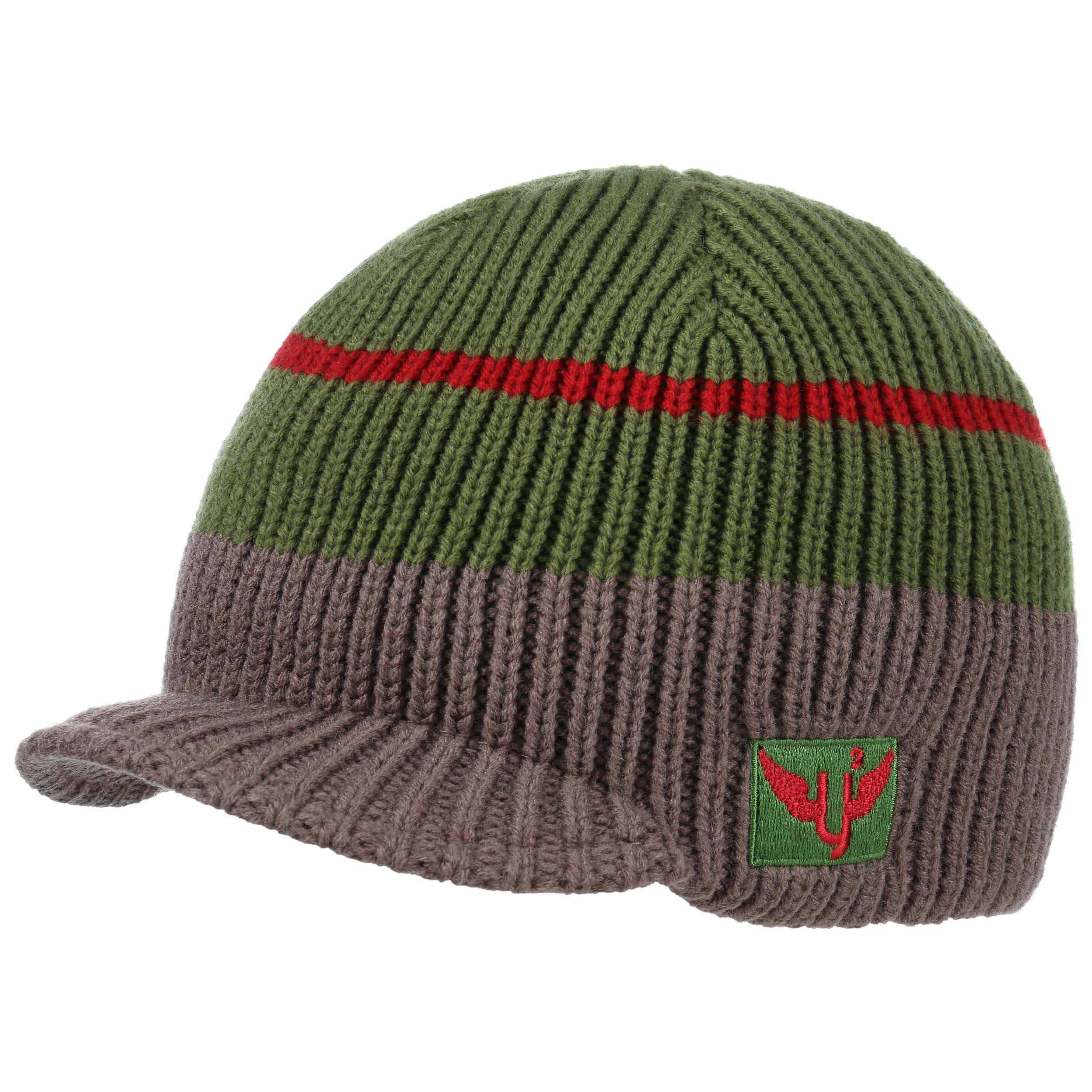 Twotone Kids Knit Hat with Peak 11.95