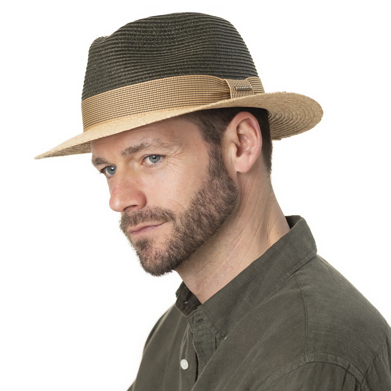 Twotone Toyo Traveller Raffia Hat by Stetson - £89.00
