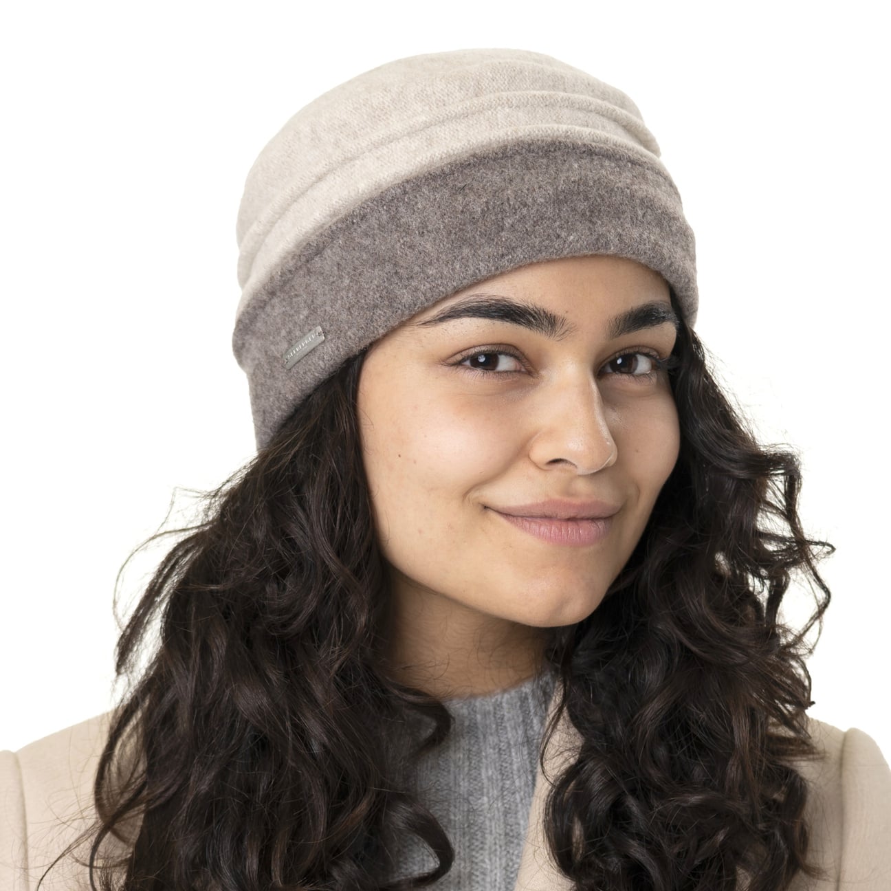 Twotone Woolmark Milled Wool Hat by Seeberger - £89.95