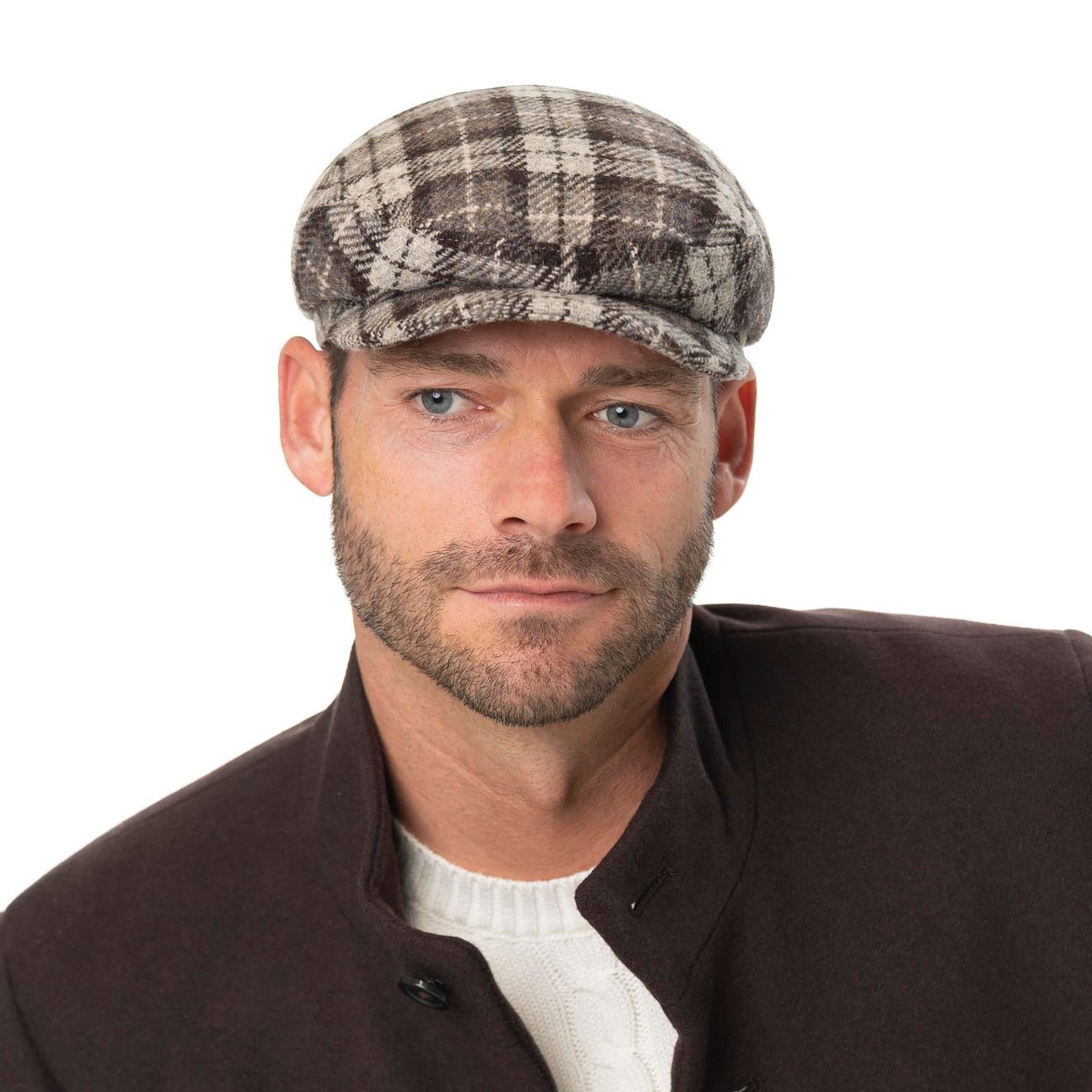 Undyed Harris Tweed Driver Flat Cap by Stetson - £139.00