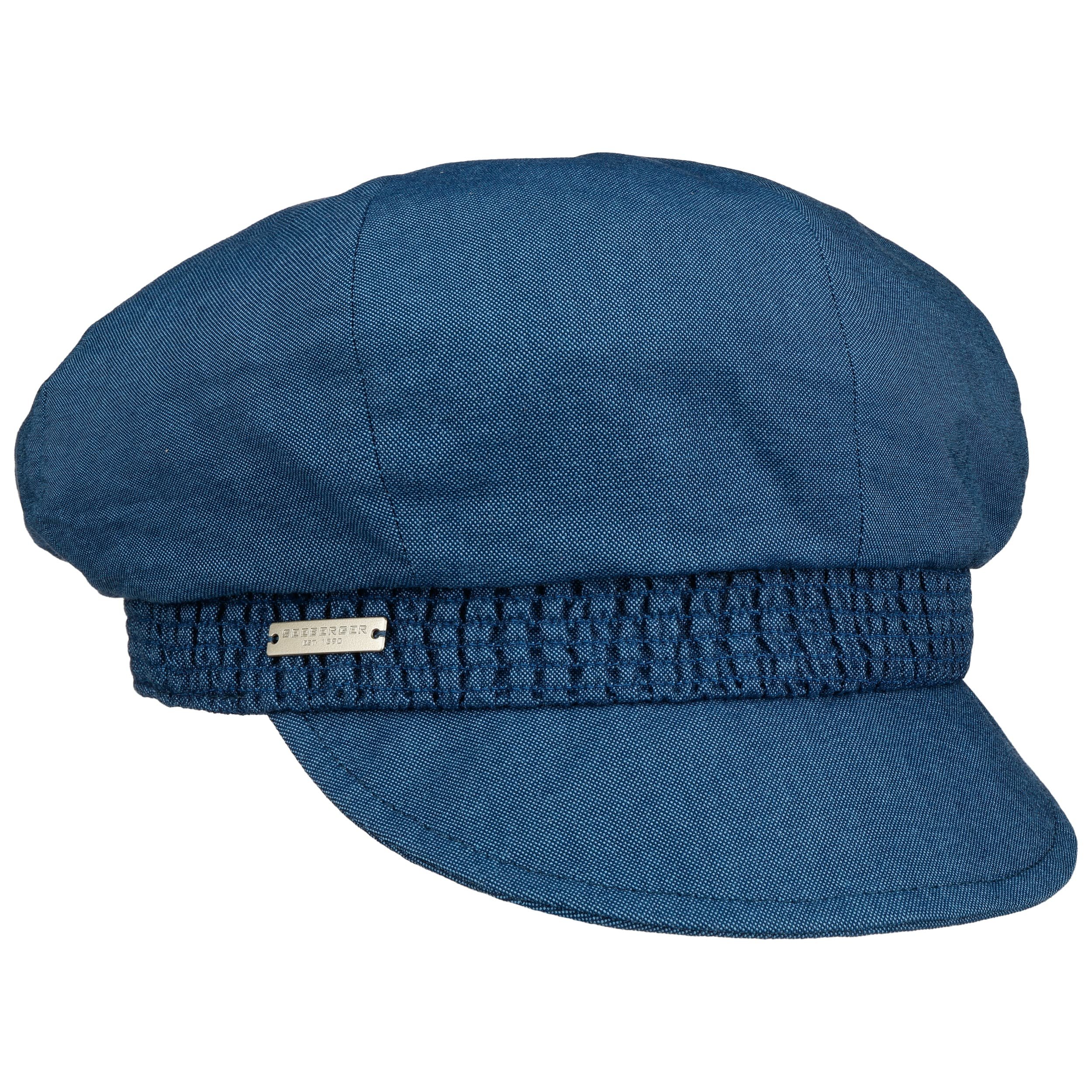 Uni Chambray Newsboy Cap by Seeberger --> Online Hat Shop in the UK ...