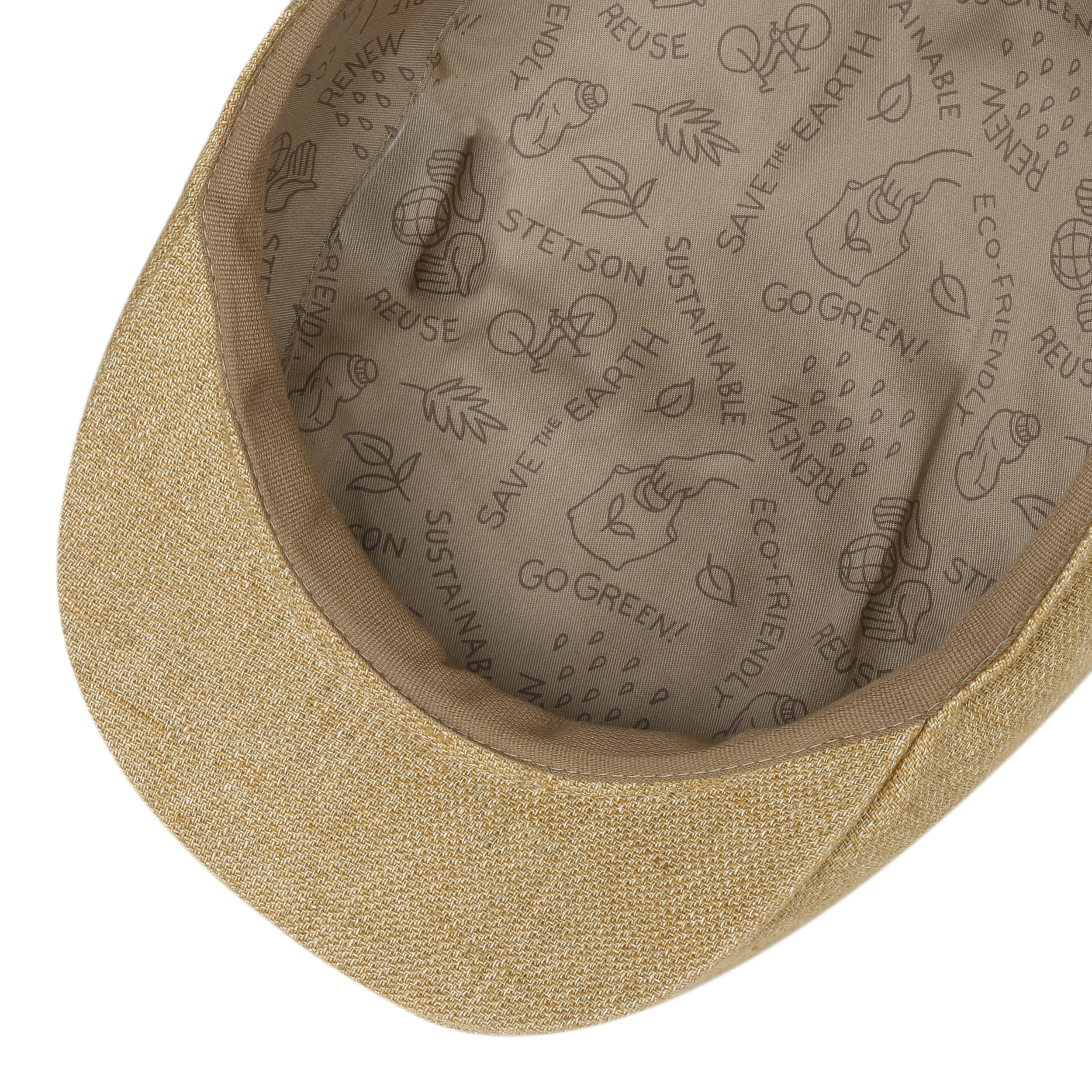 Uni Sustainable Linen Flat Cap by Stetson - £79.00