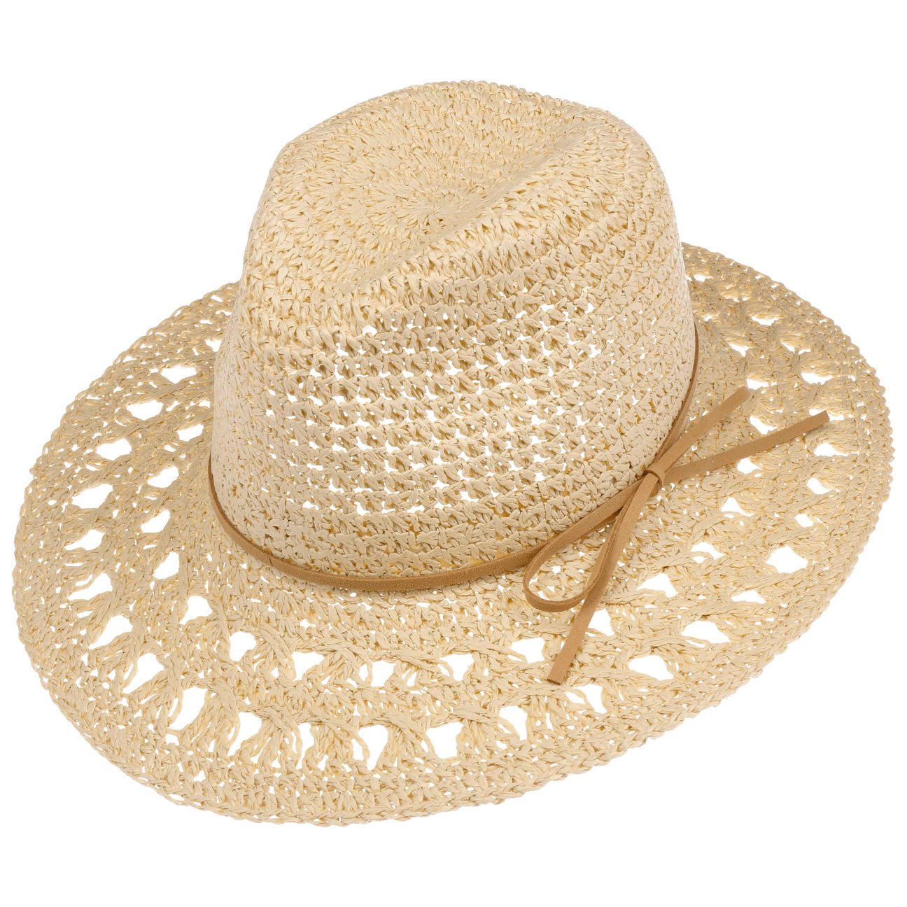 Vented Brim Straw Hat by Lipodo - £32.95