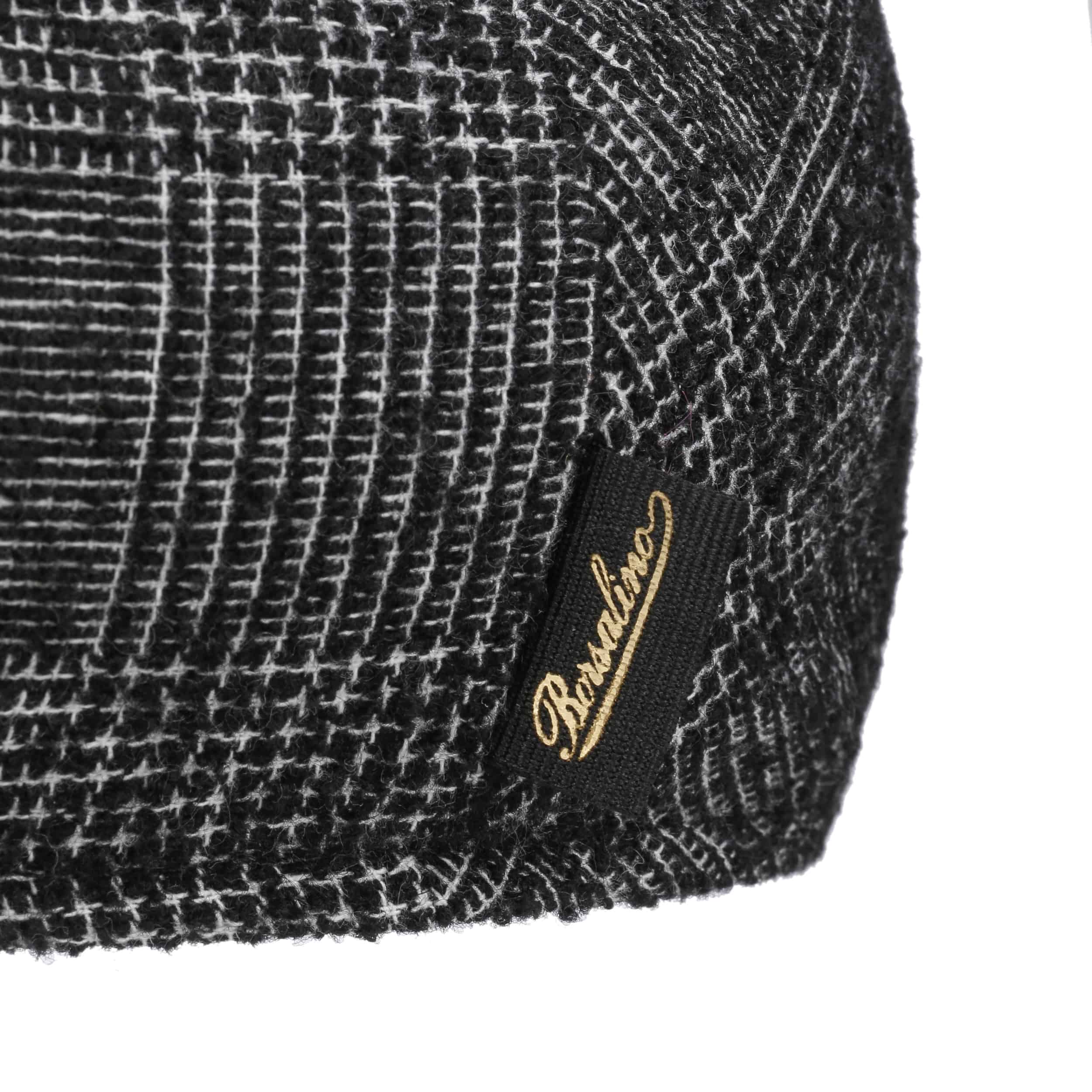 Virgin Wool Check Flat Cap by Borsalino - £70.95