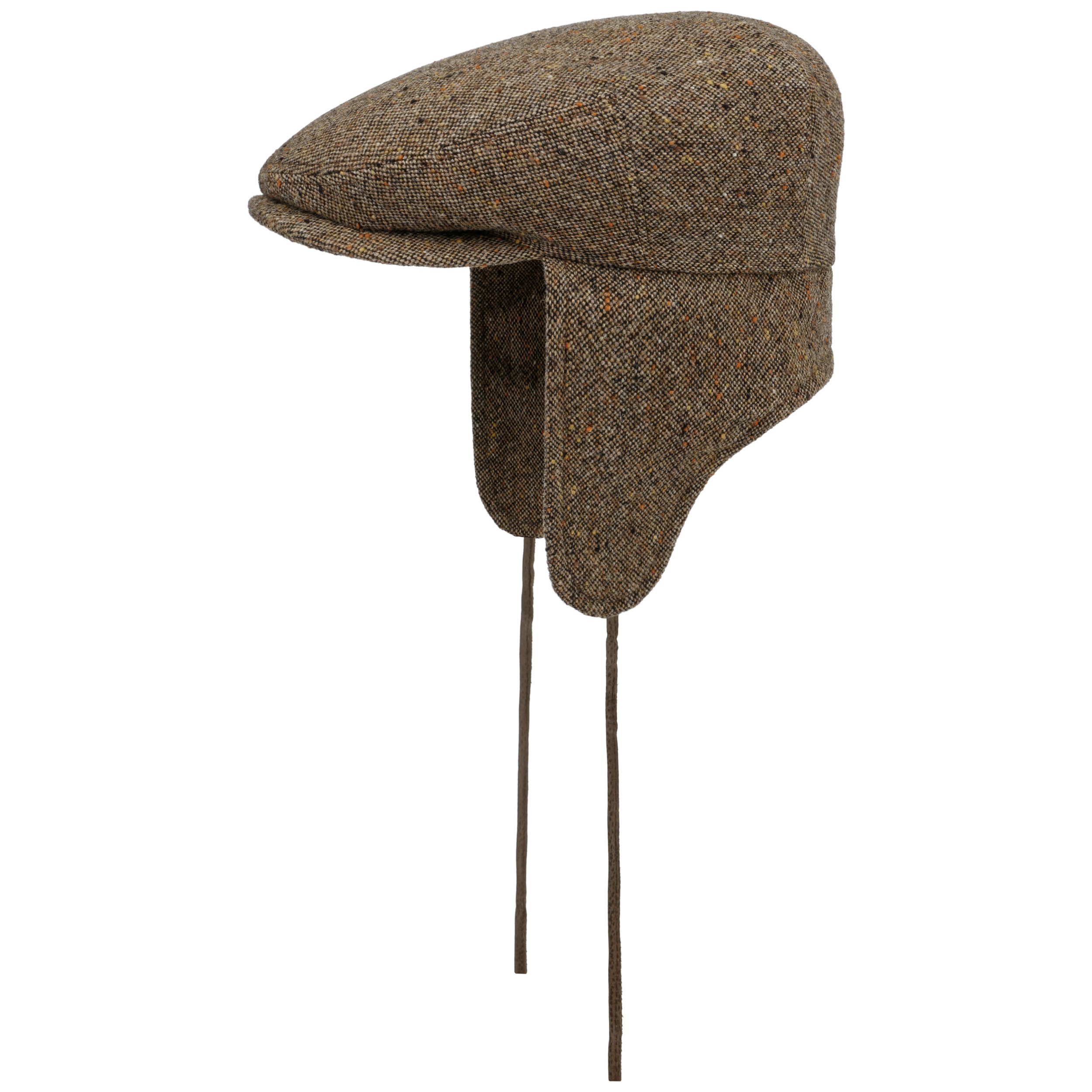 Virgin Wool Flat Cap with Ear Flaps by Stetson - £79.00