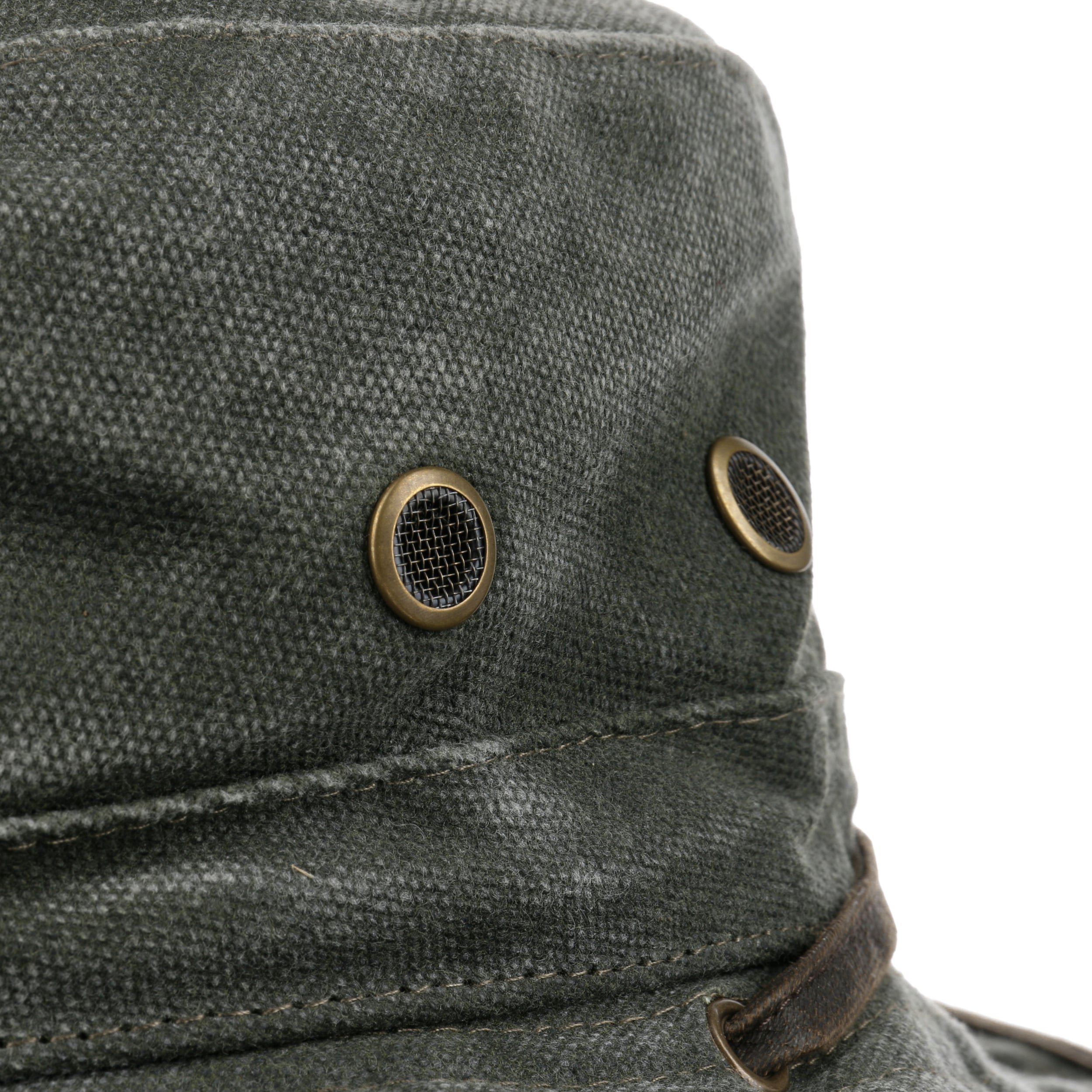 Washed Cotton Cloth Hat With Chin Strap - £44.95