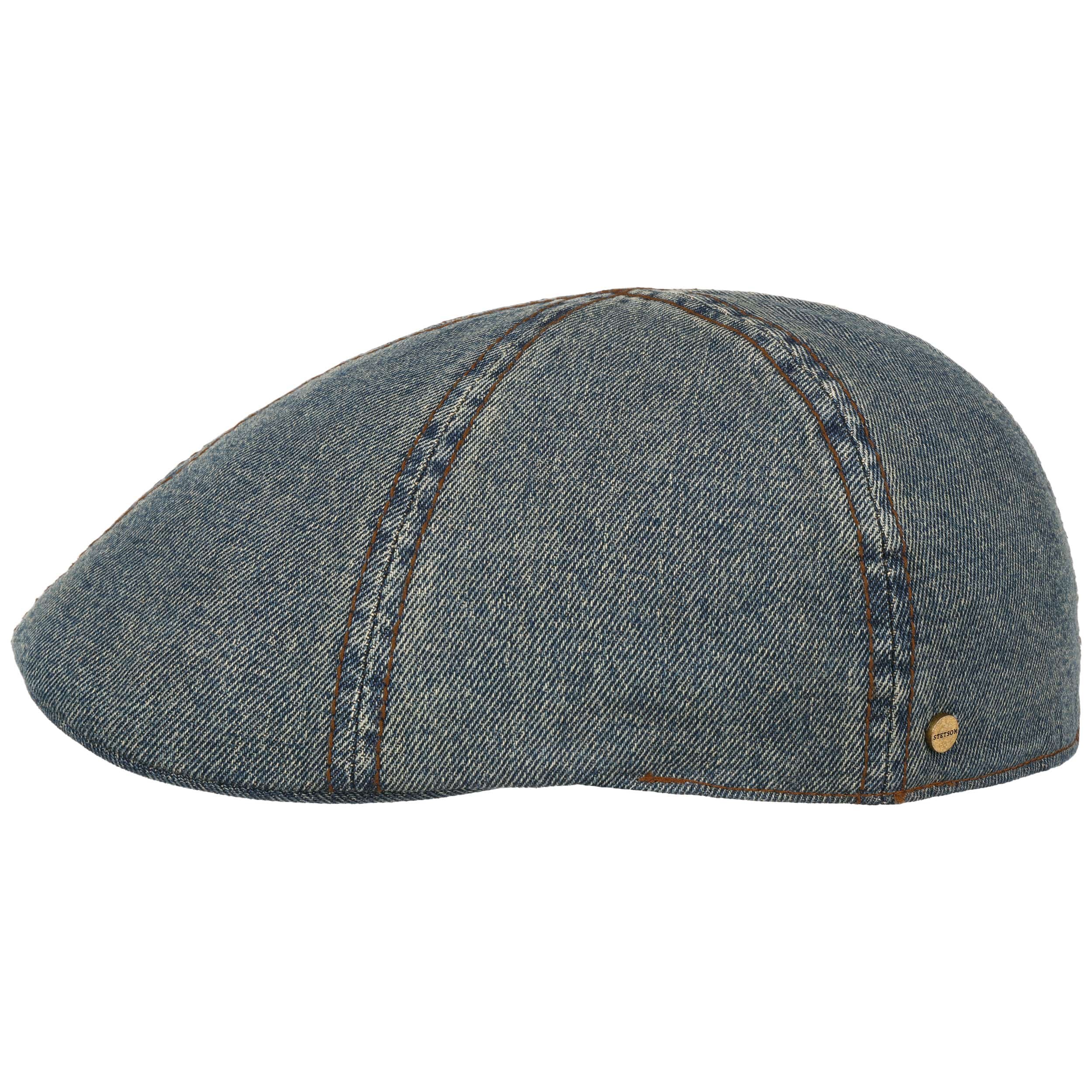Washed Denim Flat Cap by Stetson - £79.00