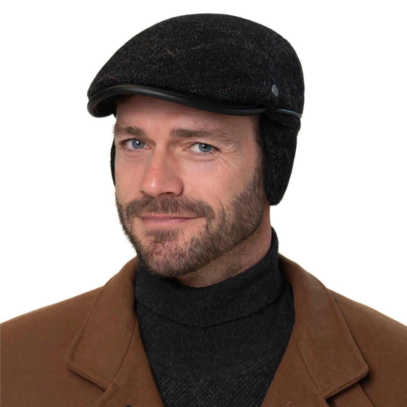 Windproof Flat Cap with Ear Flaps by bugatti - £59.95