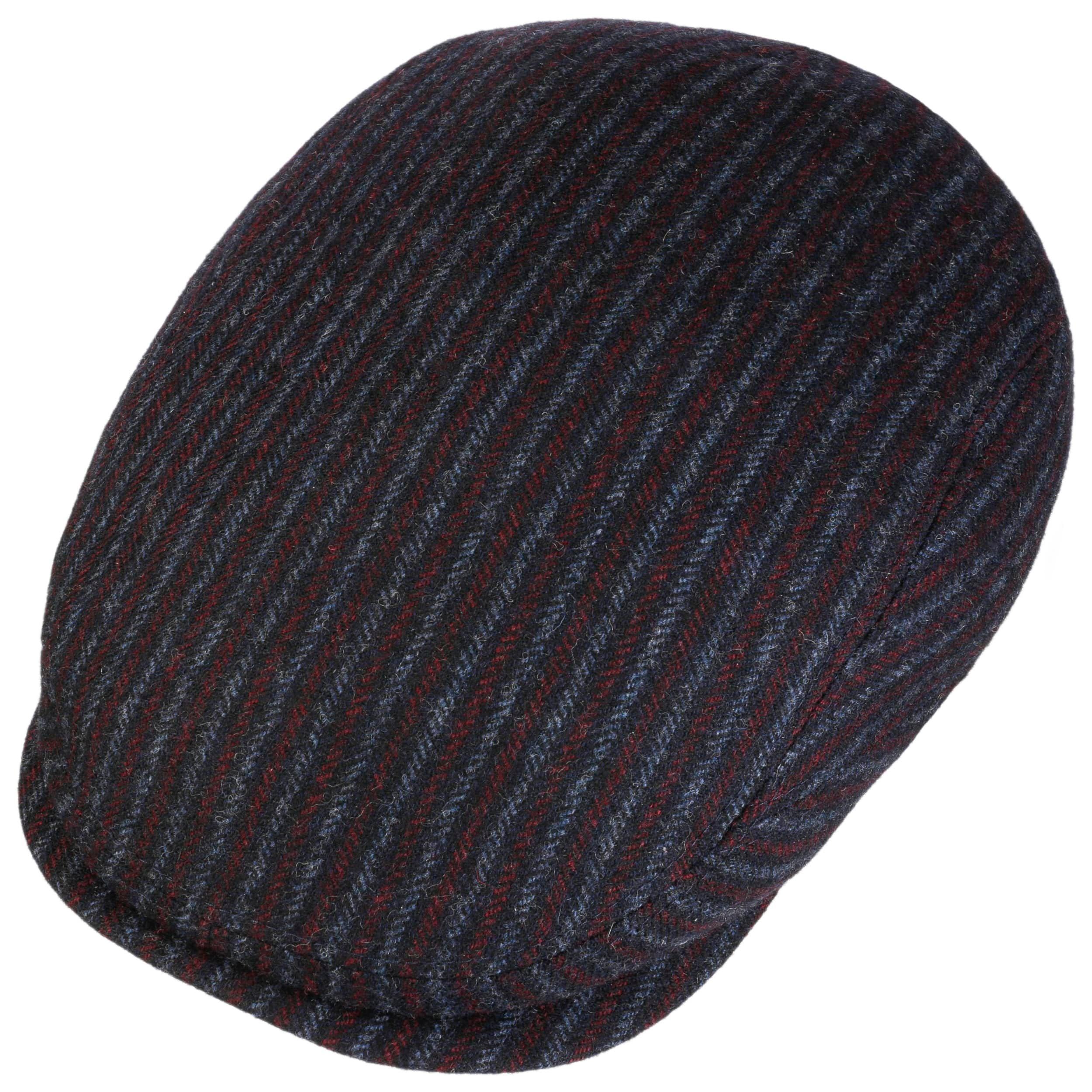 Woolen Stripe Driver Flat Cap by Stetson - £149.00
