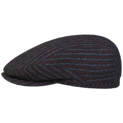 8 Panel Woolen Stripe Flat Cap by Stetson Shop Hats Beanies Caps online Hatshopping