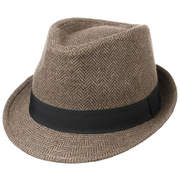 Classic Herringbone Trilby Hat by Lipodo - £31.95